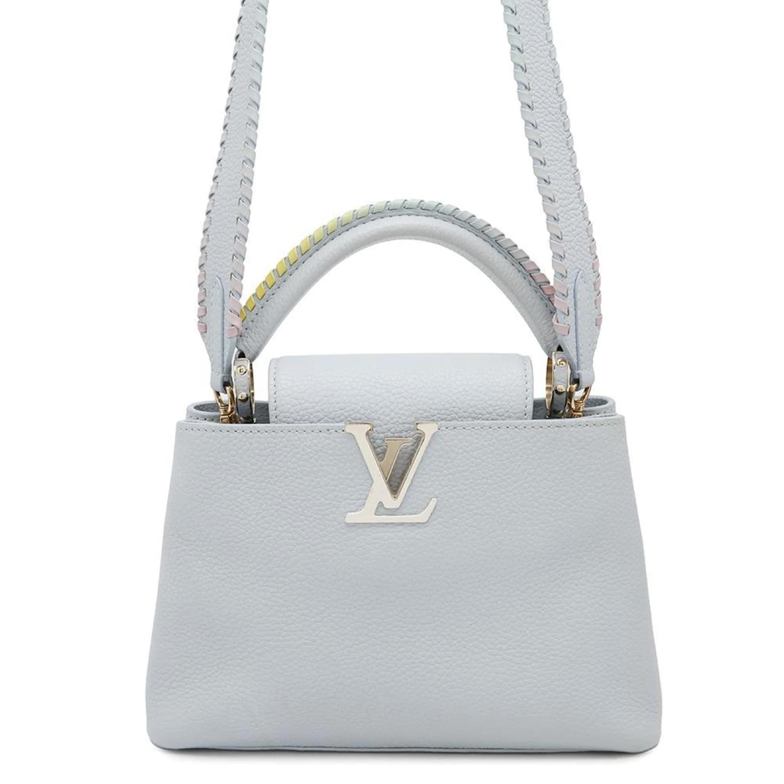 Louis Vuitton Capucines BB Handbag Light blue Leather ref.2202366 ...