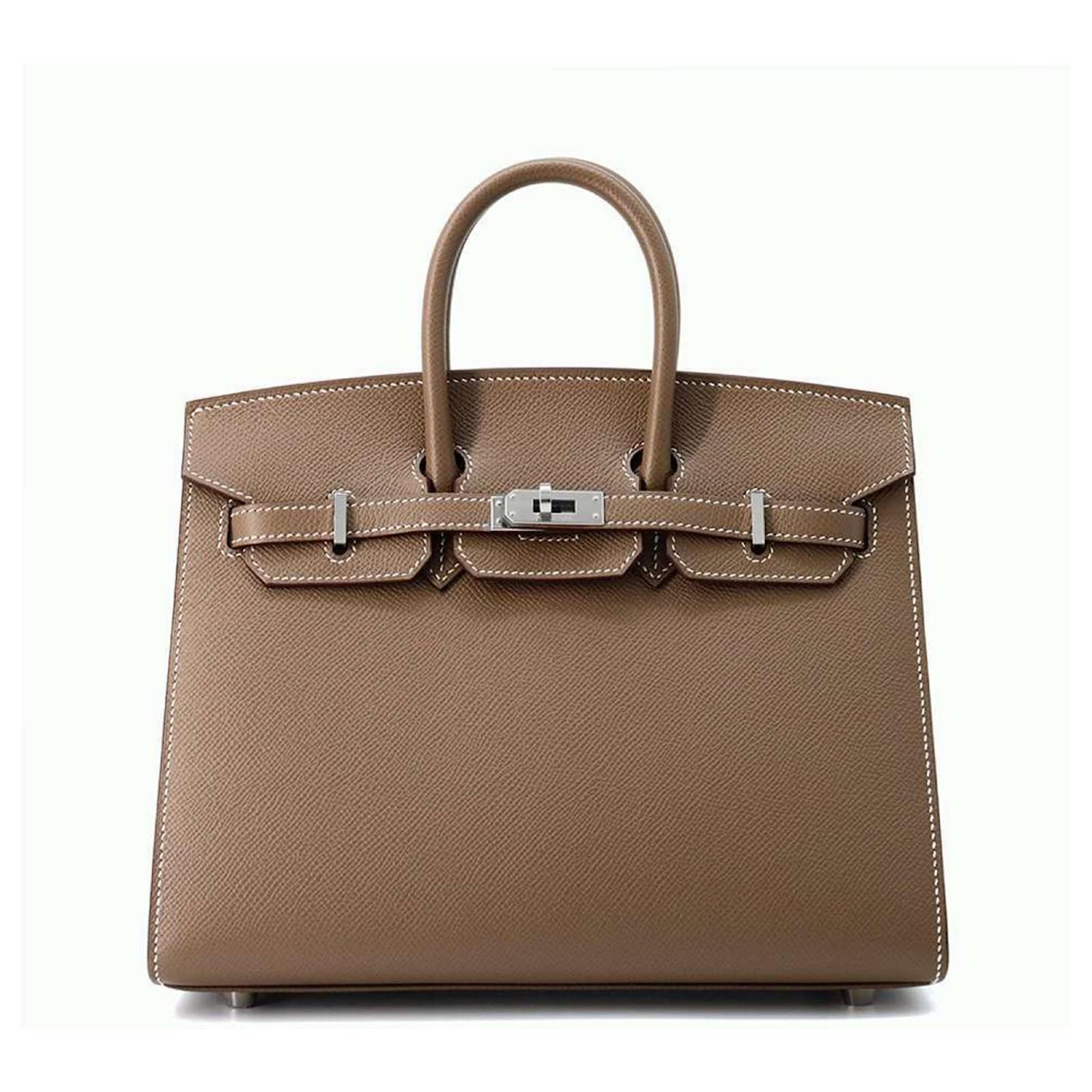Hermès Hermes Birkin 25 Handbag in Etoupe Gray Taupe Leather ref.2203249 - Joli Closet