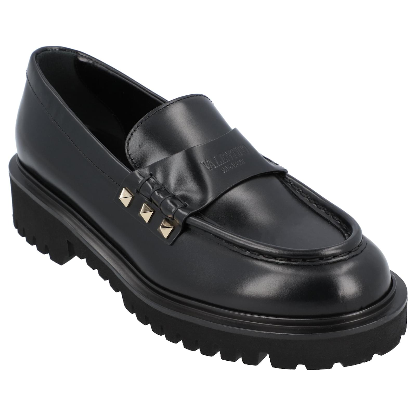 Valentino Garavani Loafer Black Leather Pony-style calfskin ref.2204801 ...