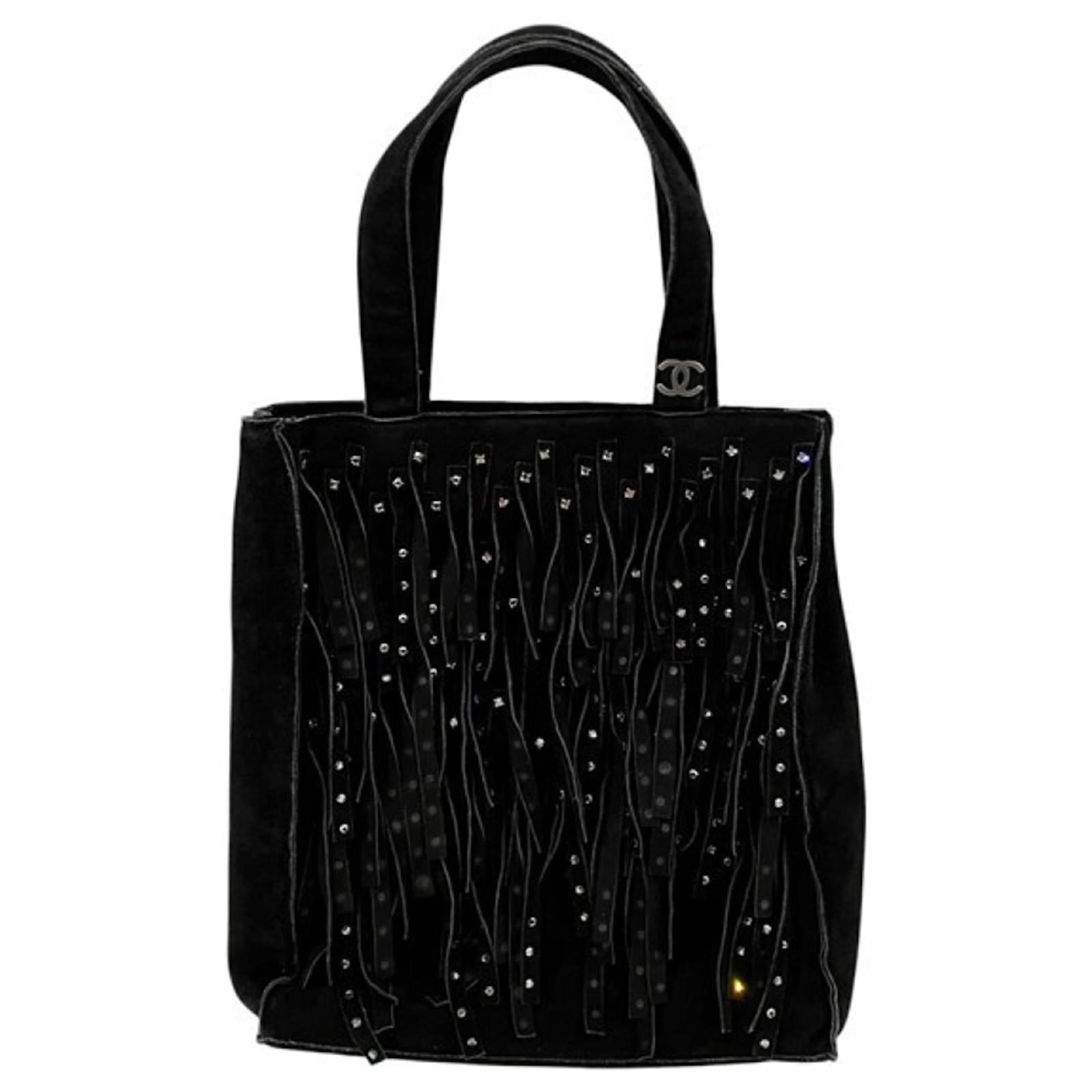 Chanel Rhinestone Suede Handbag Black ref.2206814 - Joli Closet