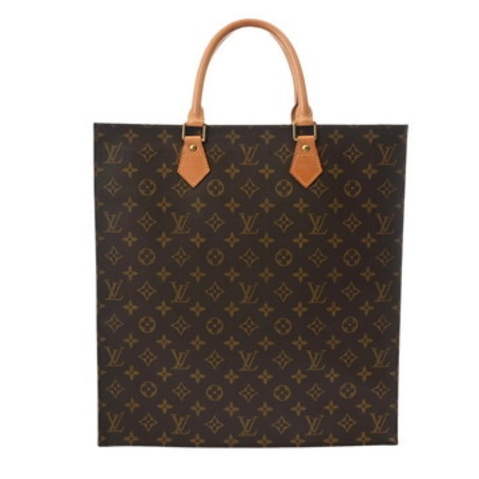 Louis Vuitton Monogram Sac Plat Tote Bag Brown Patent leather ref ...