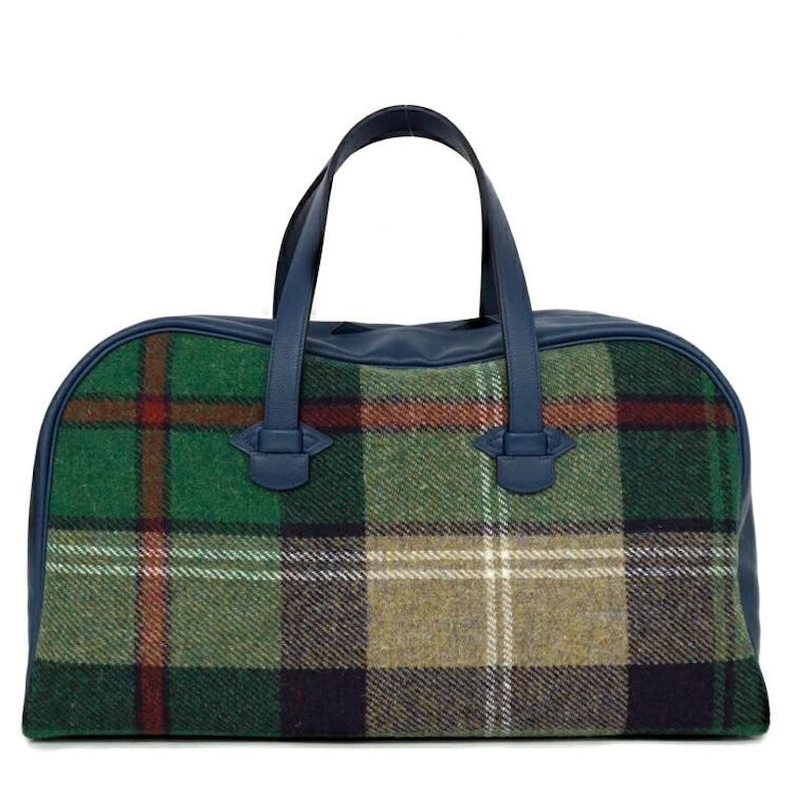 Hermès Hermes Gallop de Hermes 50 Boston Tote Bag Green Wool ref ...