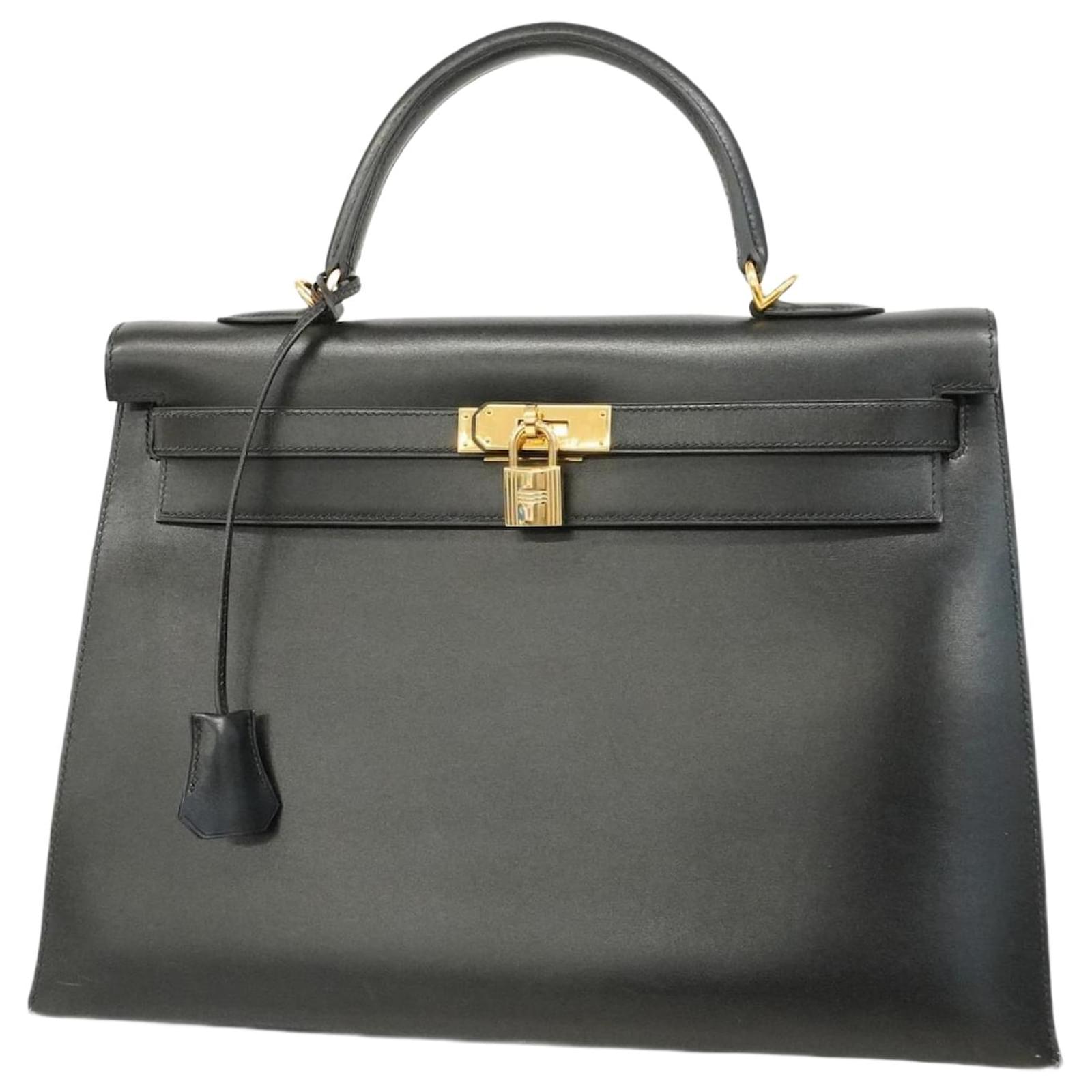 Hermès Kelly 35 Black Leather ref.2209057 - Joli Closet