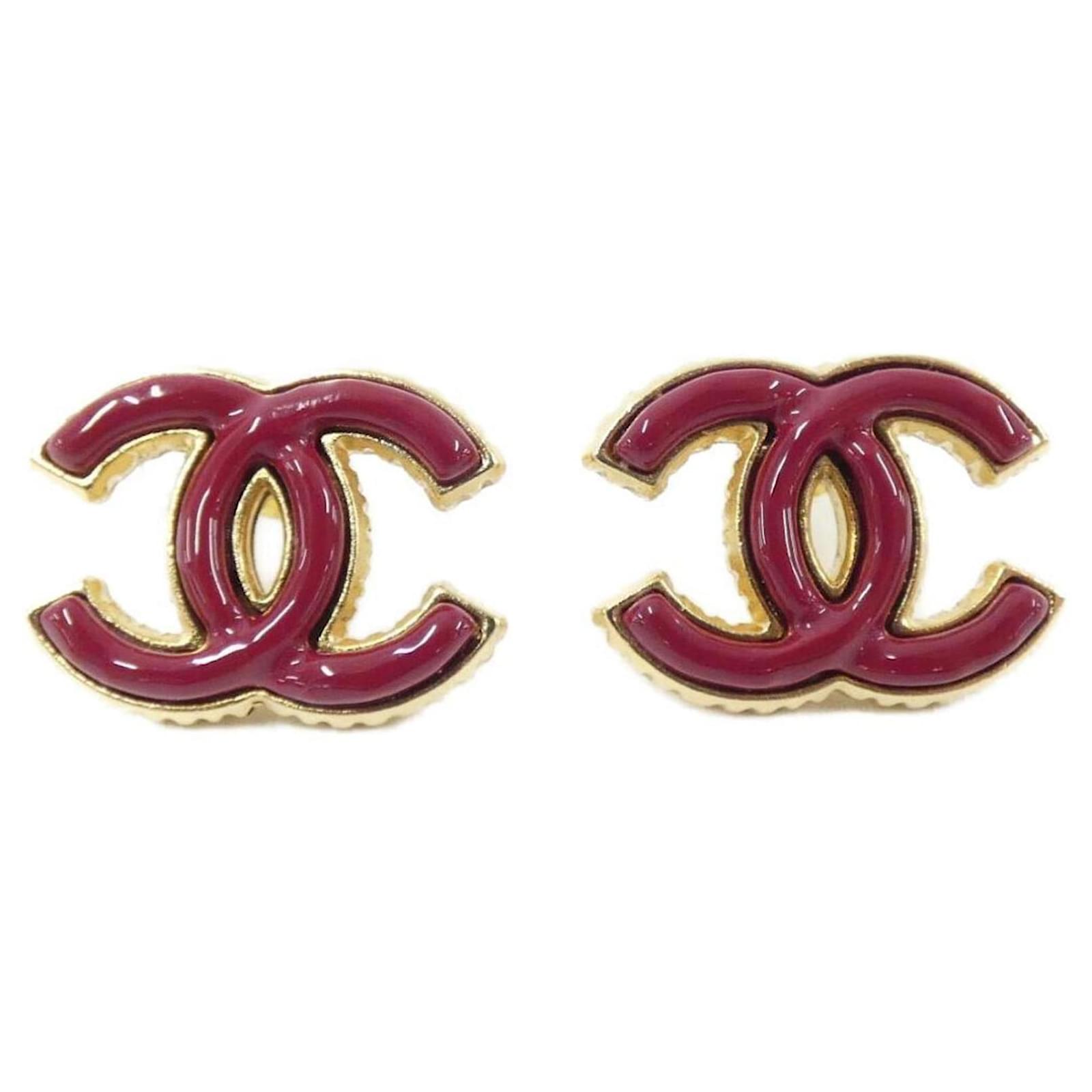 Chanel Coco Mark Dark red Gold-plated ref.JC2211606 (Sold) - Joli Closet