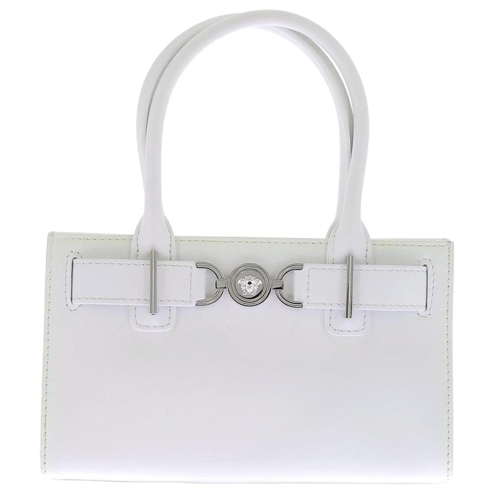 Versace Medusa 95' handbag White Leather ref.2212379 - Joli Closet