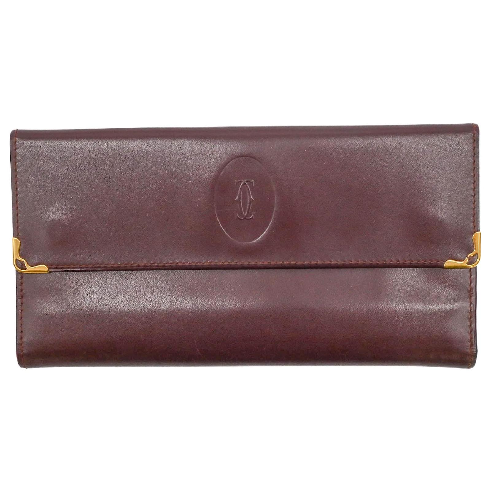 Cartier Leather Long Wallet Red Pony-style calfskin ref.2215296 - Joli ...