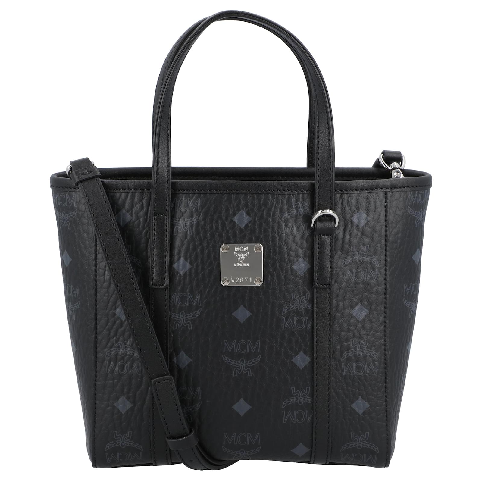 MCM Toni Top-Zip Shopper in Visetos Black Leather ref.2215357 - Joli Closet