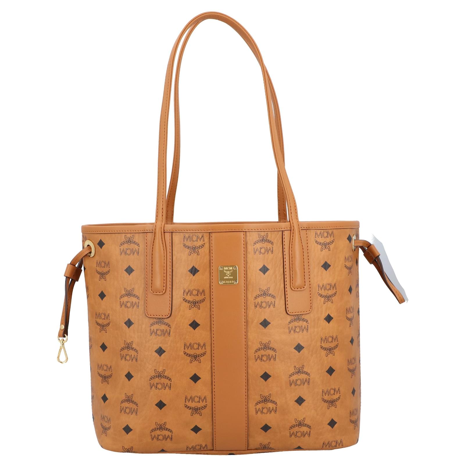 MCM Reversible Liz Shopper in Visetos Brown Leather ref.2215365 - Joli ...