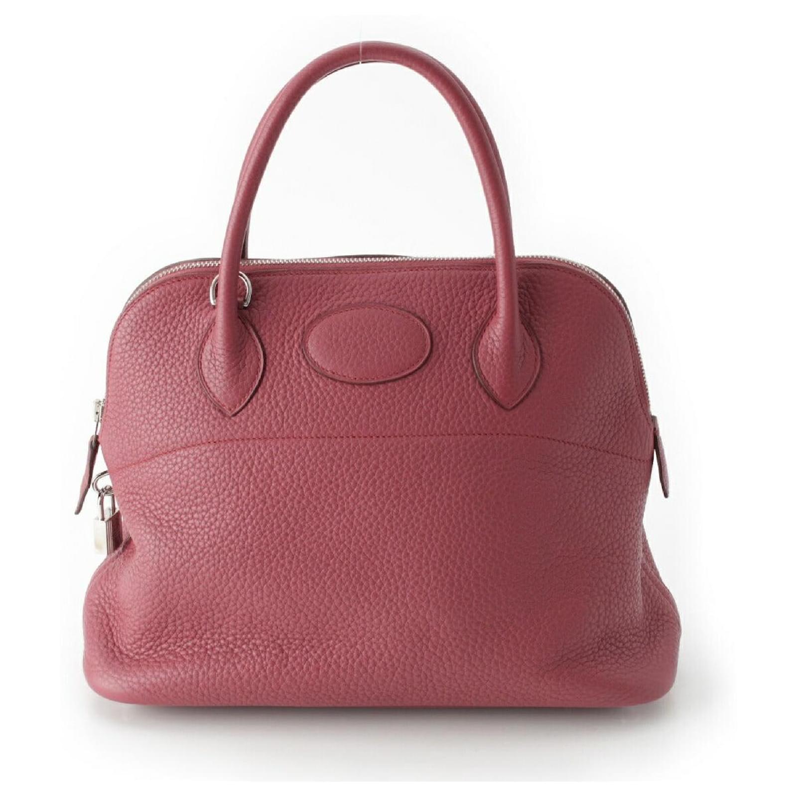 Hermès Hermes Bolide 31 Handbag Rosewood Red Leather Pony-style ...
