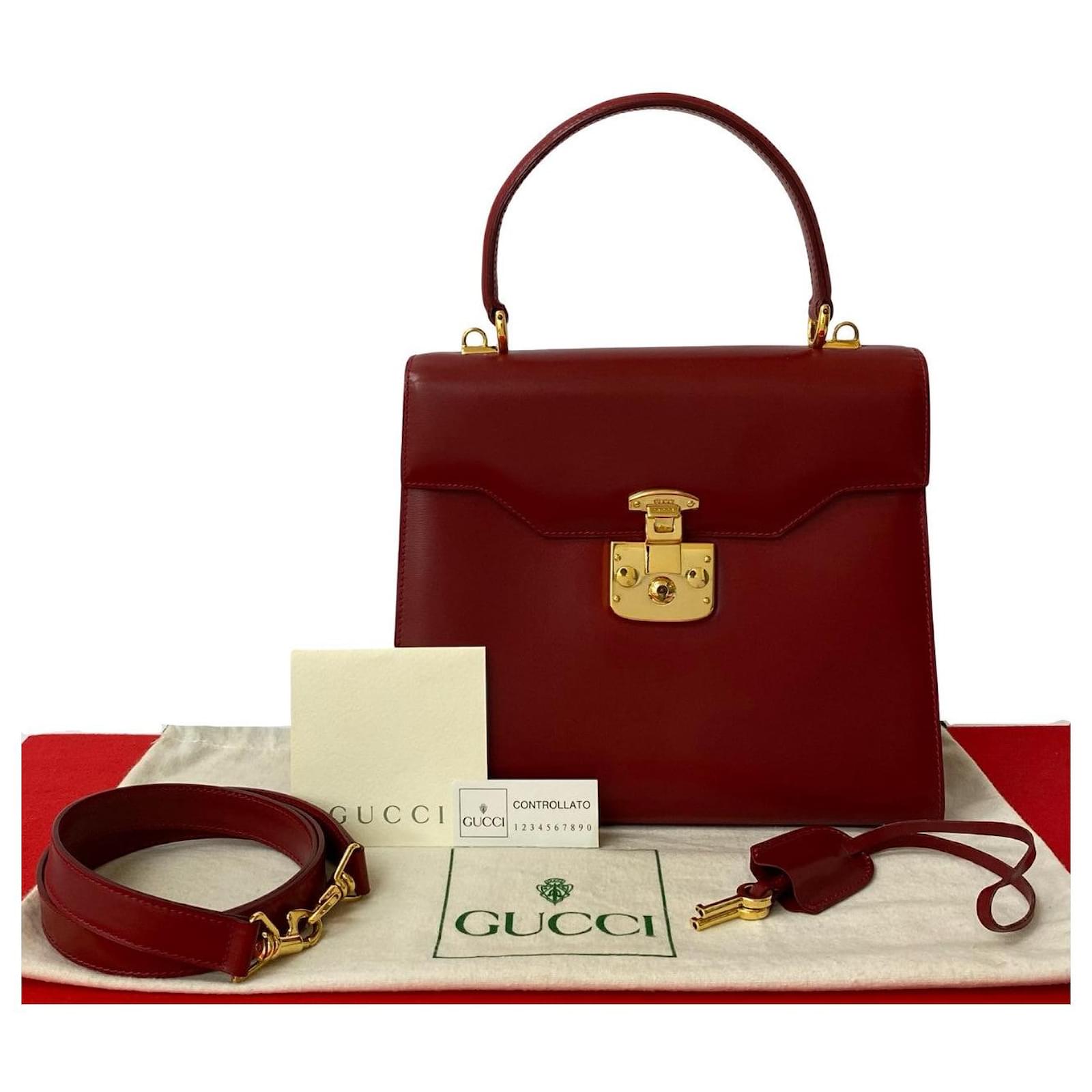 Gucci Lady Lock Leather 2way Bag Red ref.2216720 - Joli Closet