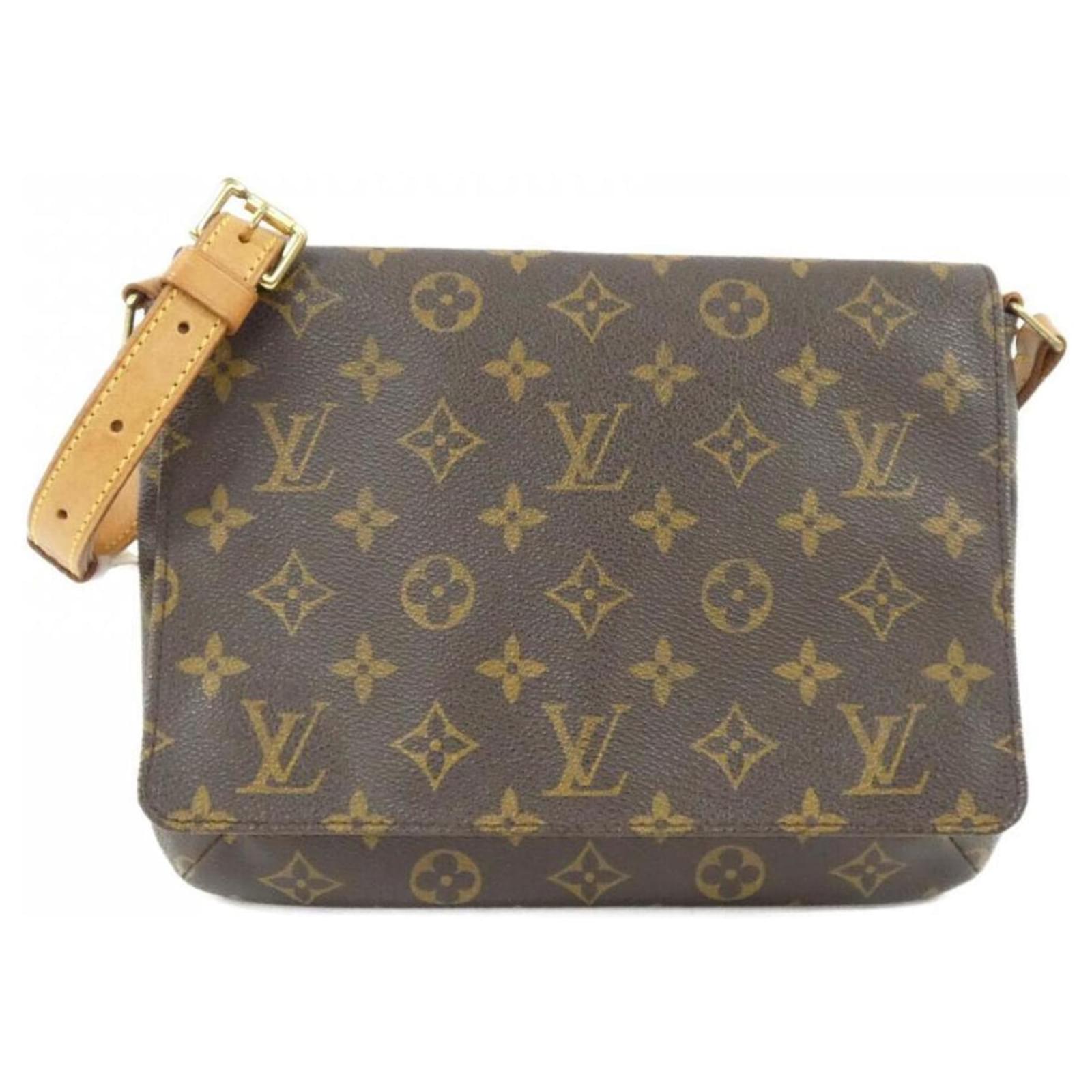 Louis Vuitton Monogram Musette Tango Shoulder Bag Brown Cloth ref ...
