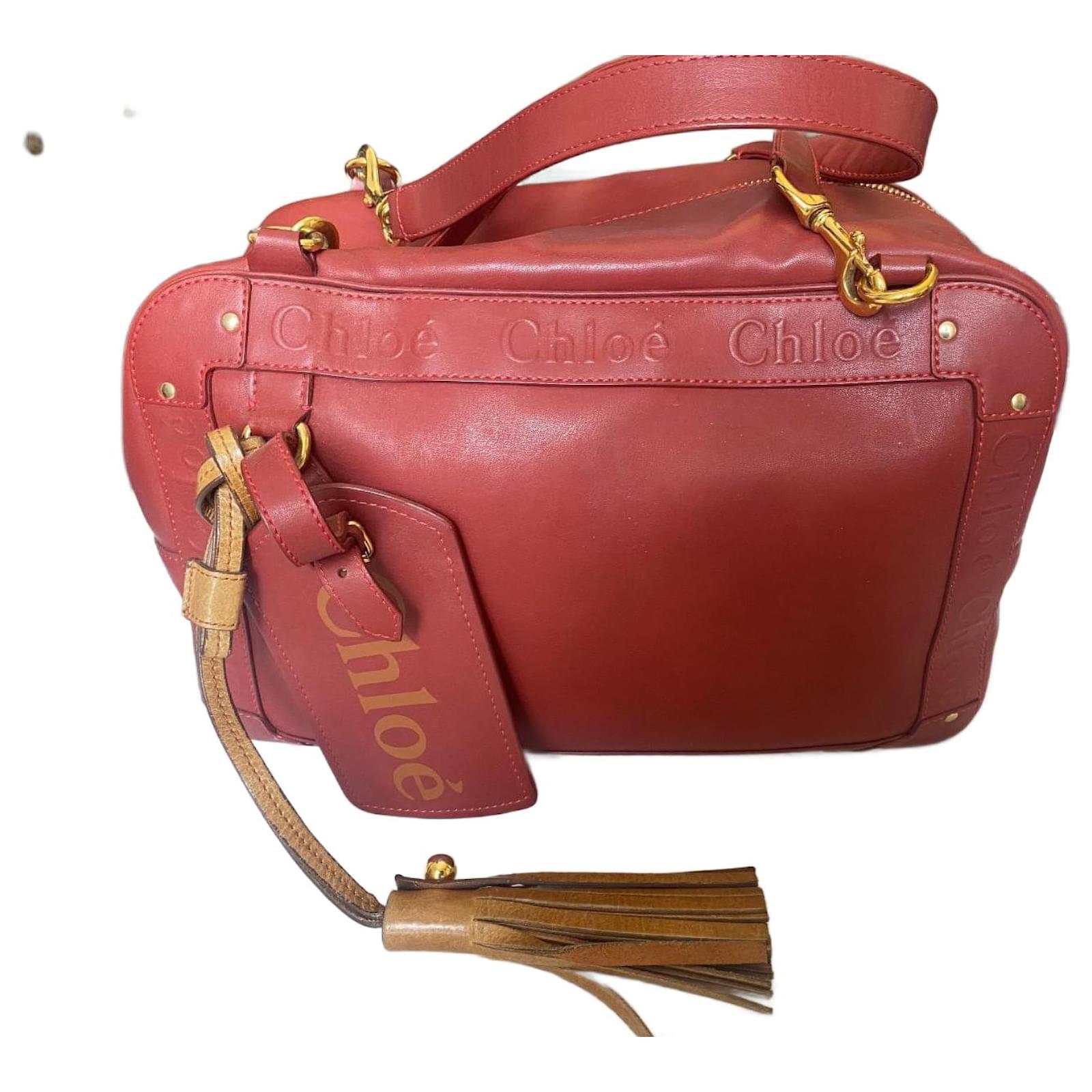 Chloé Red handbag Leather ref.2217660 - Joli Closet