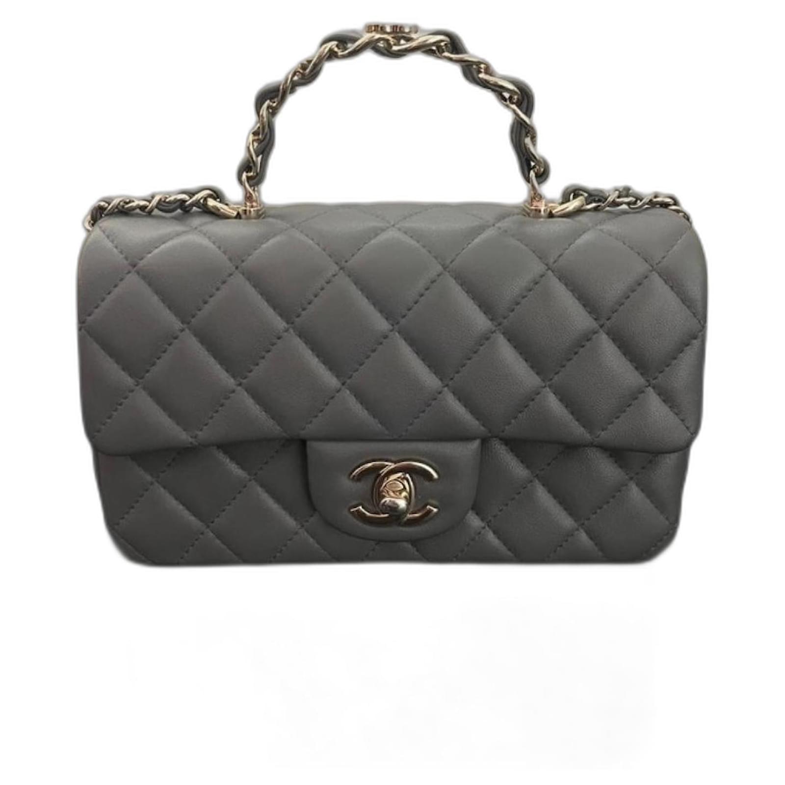 Chanel Timeless Classic Bag Grey Leather ref.JC2217661 (Sold) - Joli Closet