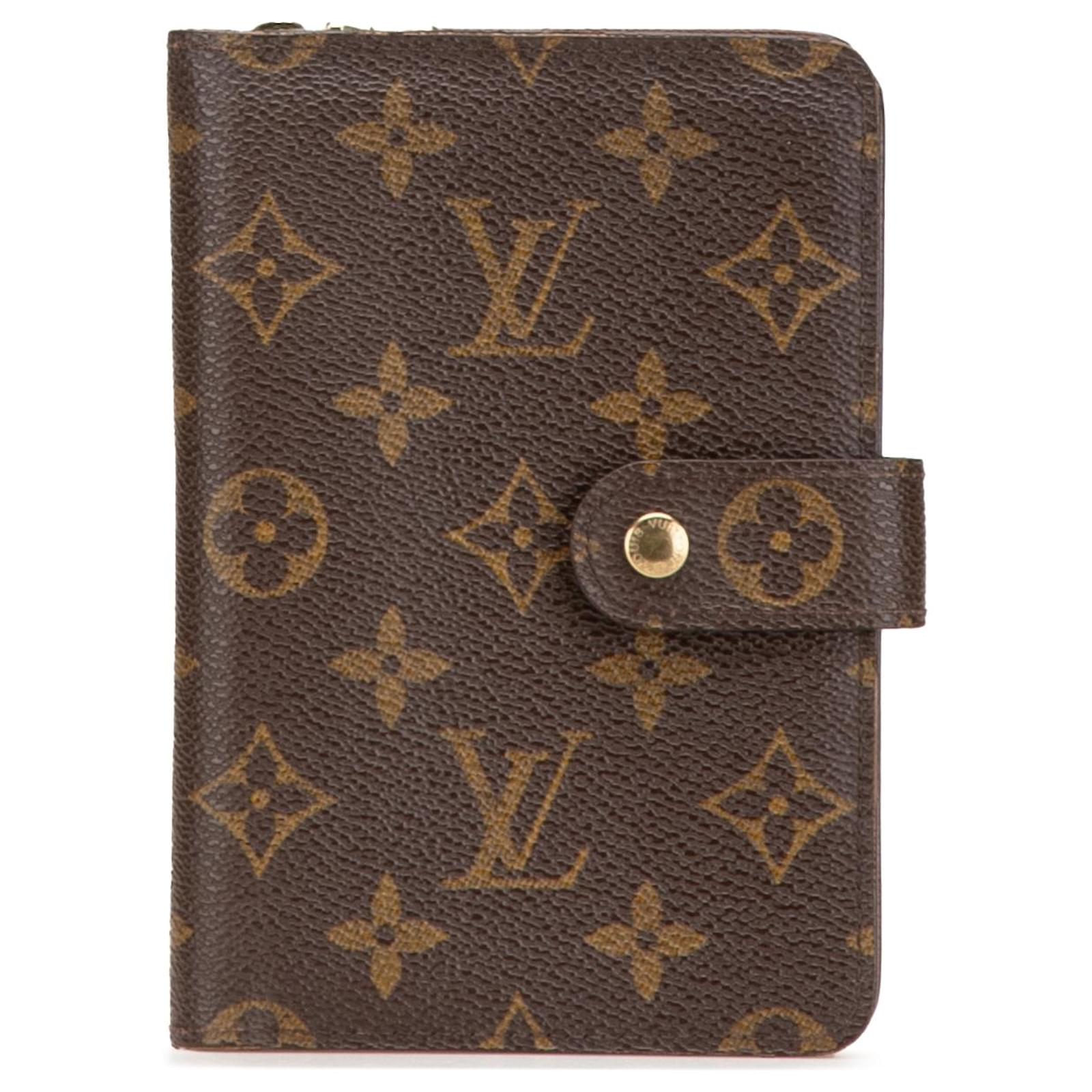 Louis Vuitton Brown Monogram Porte Papier Zipped Wallet Cloth ref ...