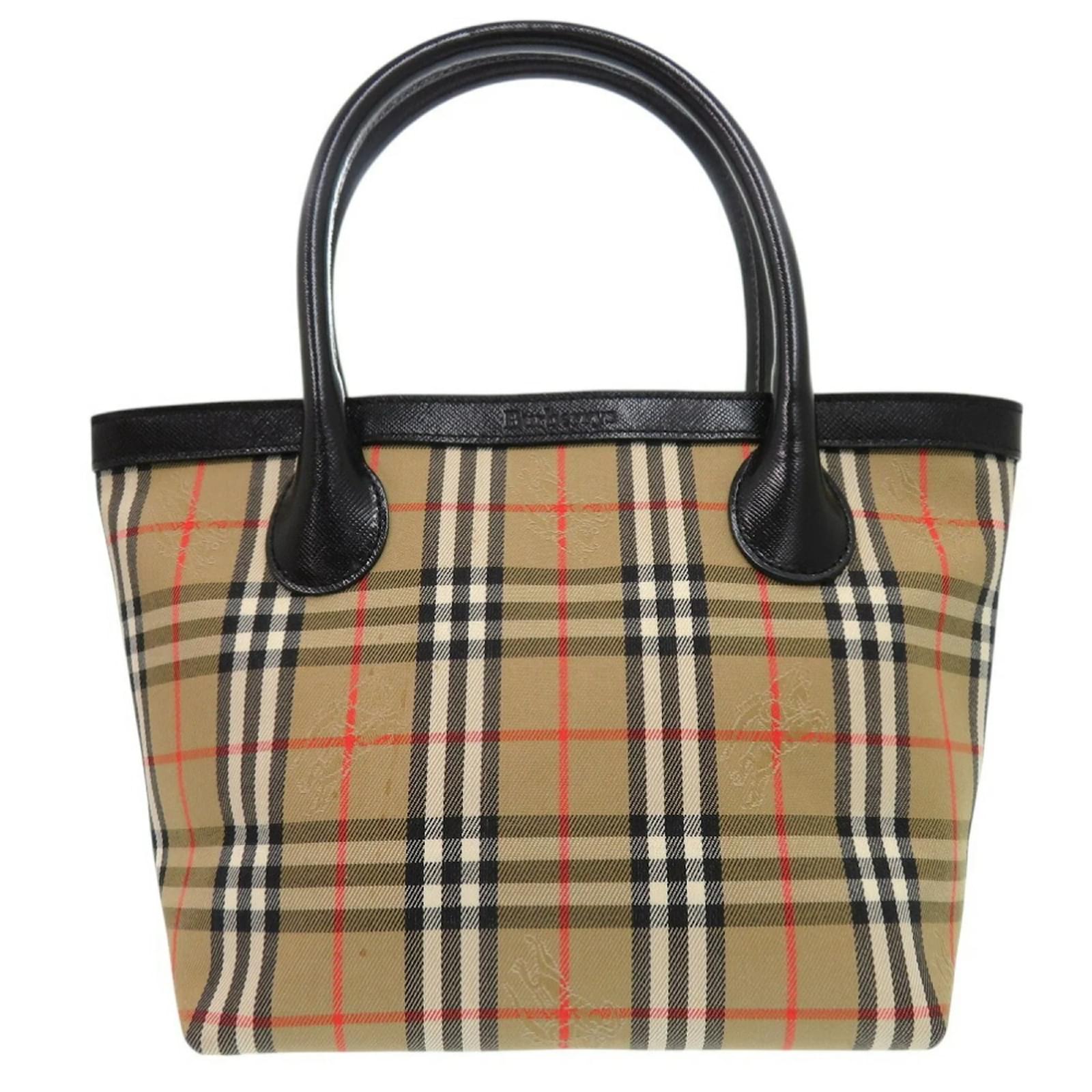 Burberry Mini Tote Bag Multiple colors Leather Cloth ref.2220446 - Joli ...