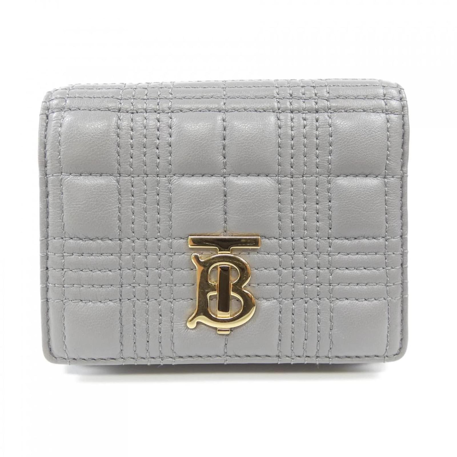 Burberry Gray Tri-Fold Wallet Brown ref.2220955 - Joli Closet