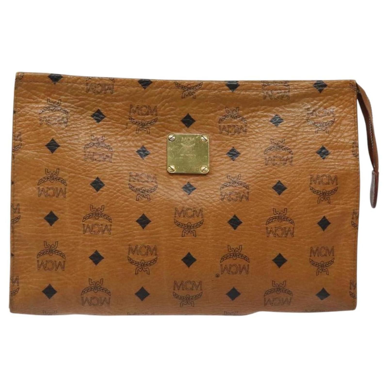 MCM Visetos Brown Leather ref.2222200 - Joli Closet