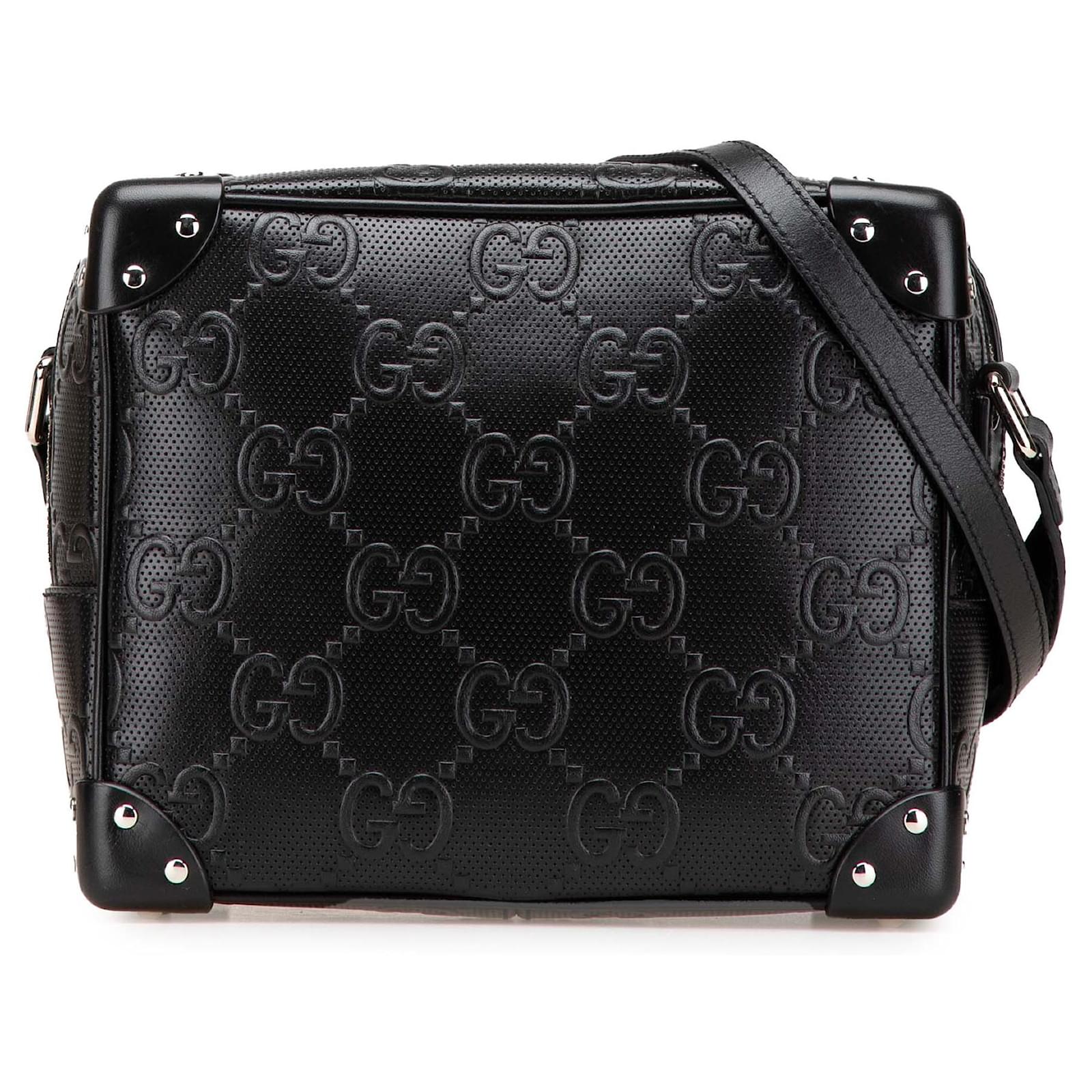 Gucci Black GG Embossed Leather Crossbody (Sold) - Joli Closet