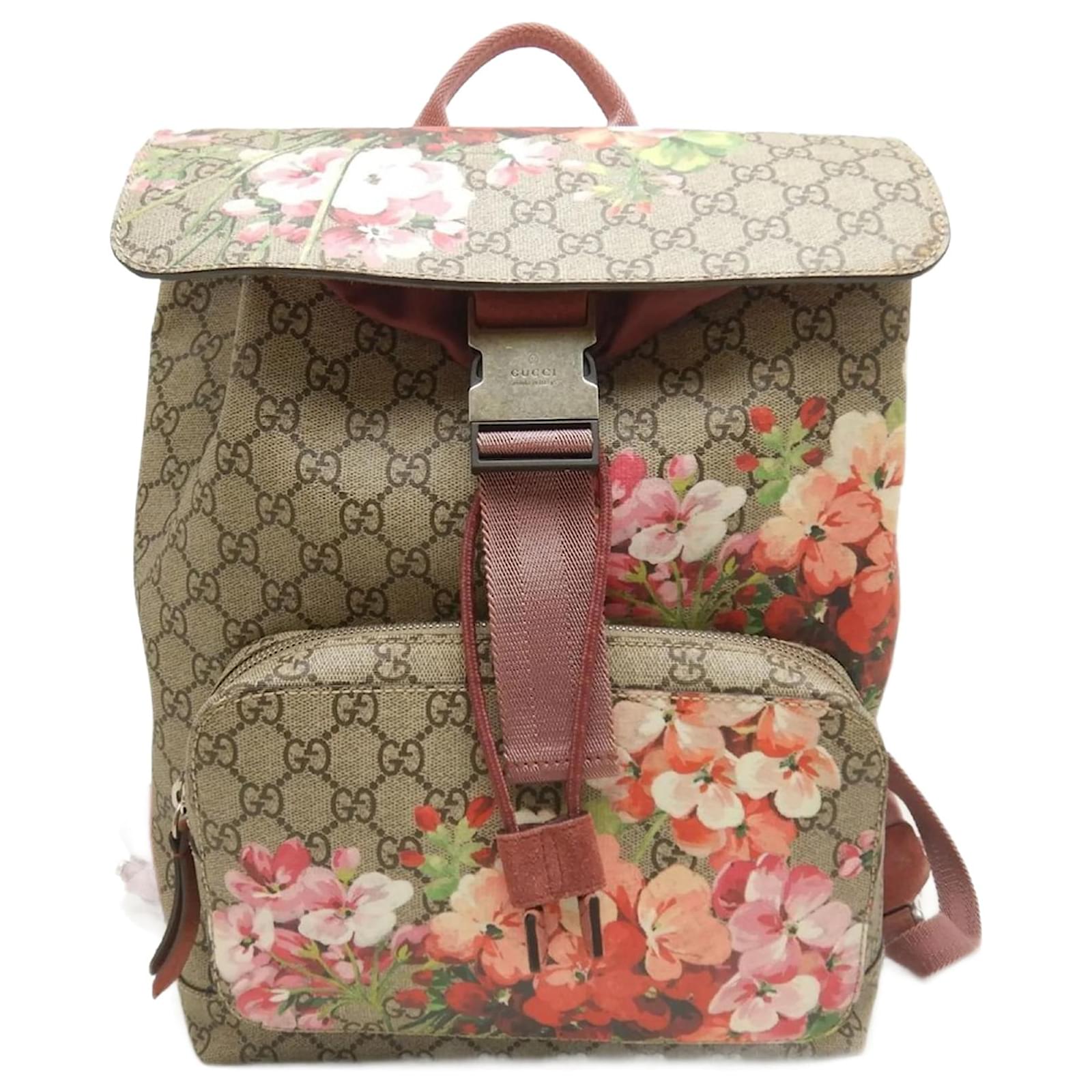 Gucci GG Blooms Backpack Beige Cloth ref.2224188 - Joli Closet