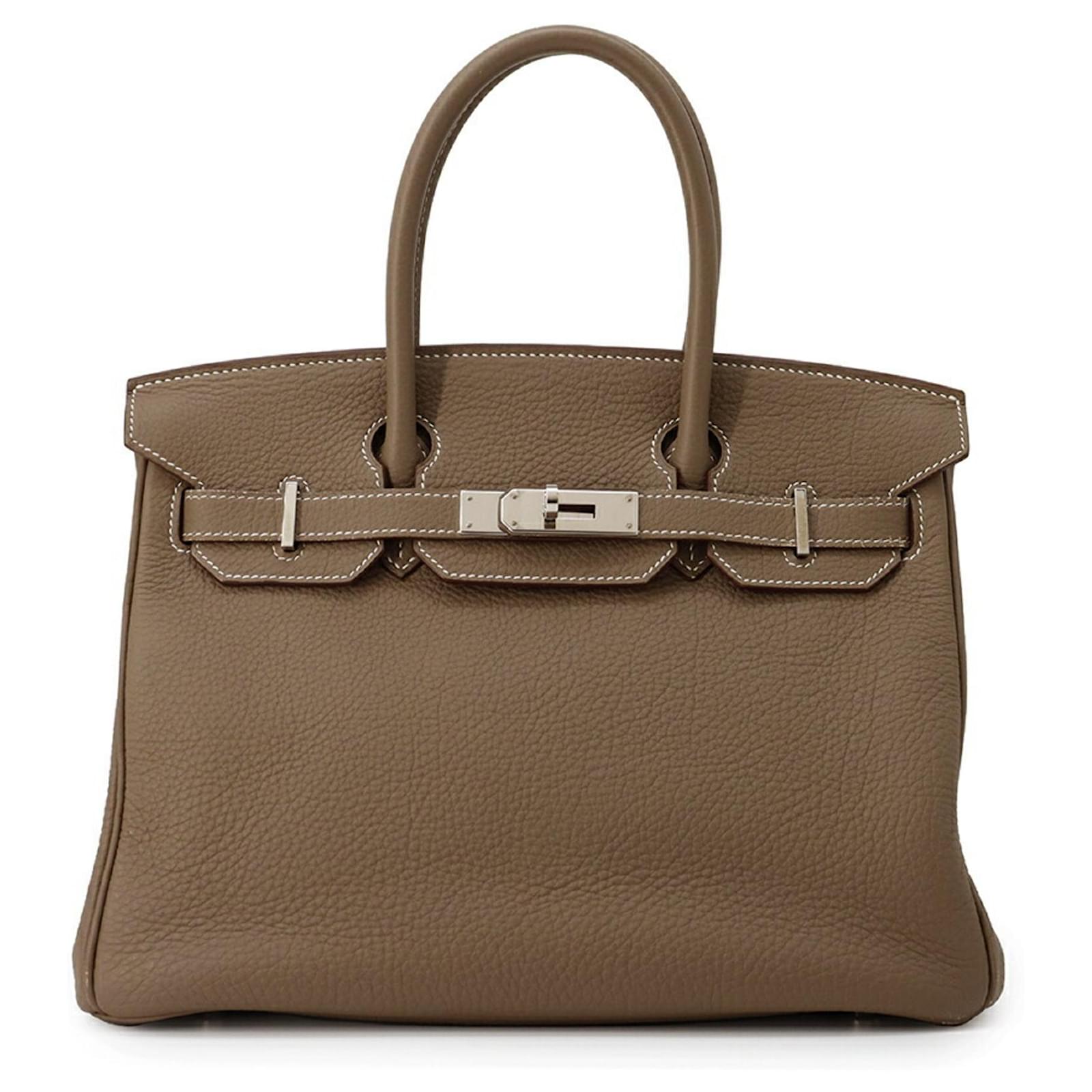 Hermès Hermes Birkin 30 Handbag in Etoupe Togo Leather Taupe ref.2224377 - Joli Closet