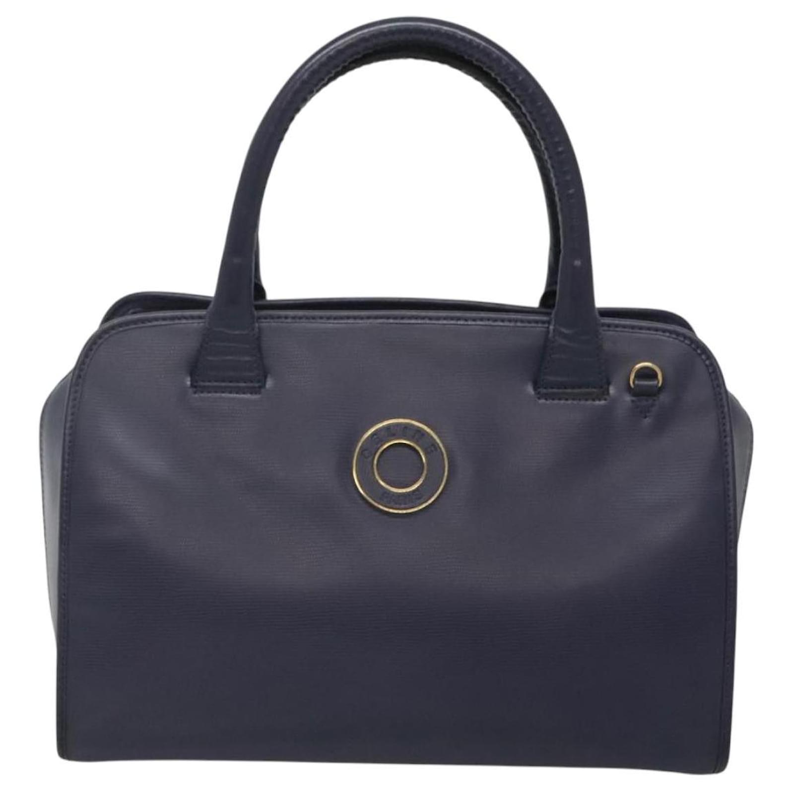 Céline Logo du cercle Navy blue Leather ref.2225142 - Joli Closet