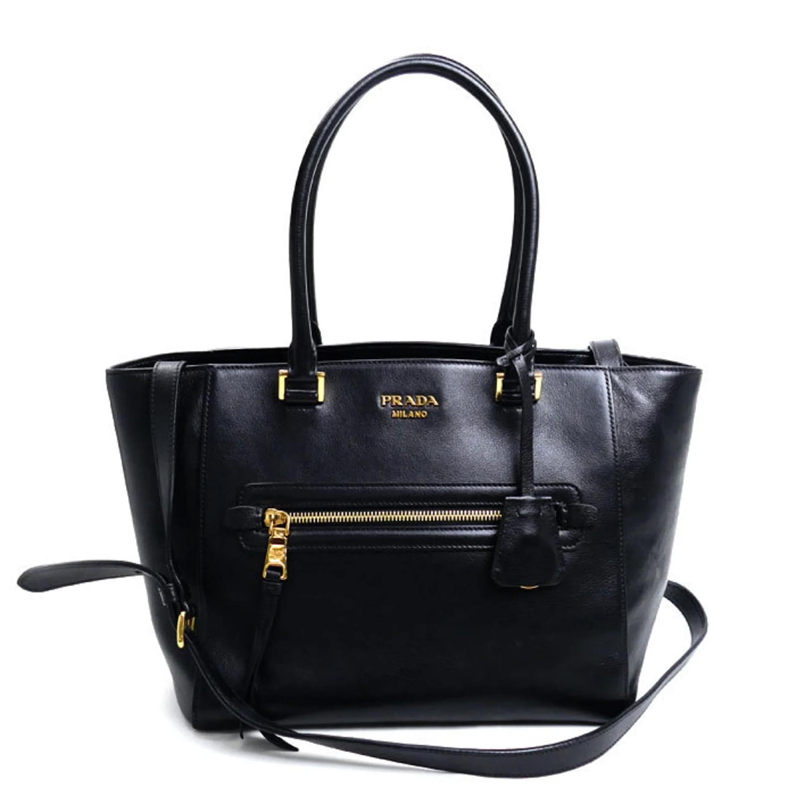 Prada 2-Way Shoulder Bag in Black Leather ref.2225398 - Joli Closet