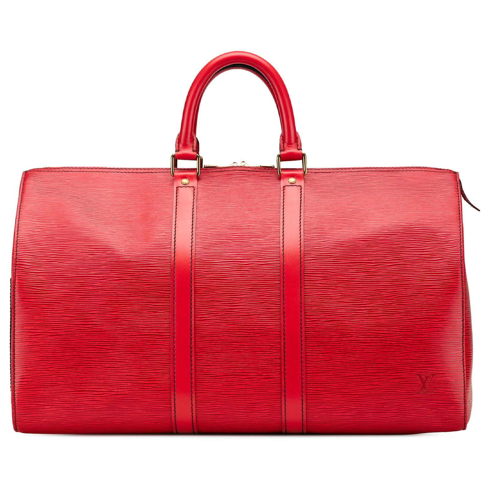 Louis Vuitton Red Epi Keepall 45 Leather ref.2230696 - Joli Closet
