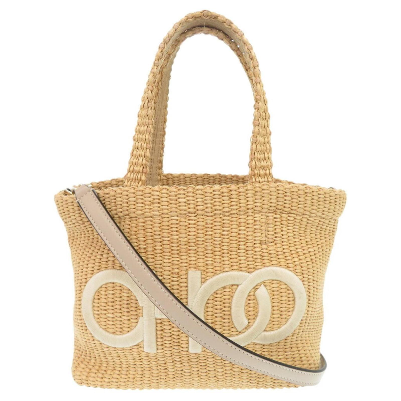Jimmy Choo Raffia Beige Handbag ref.2230857 - Joli Closet