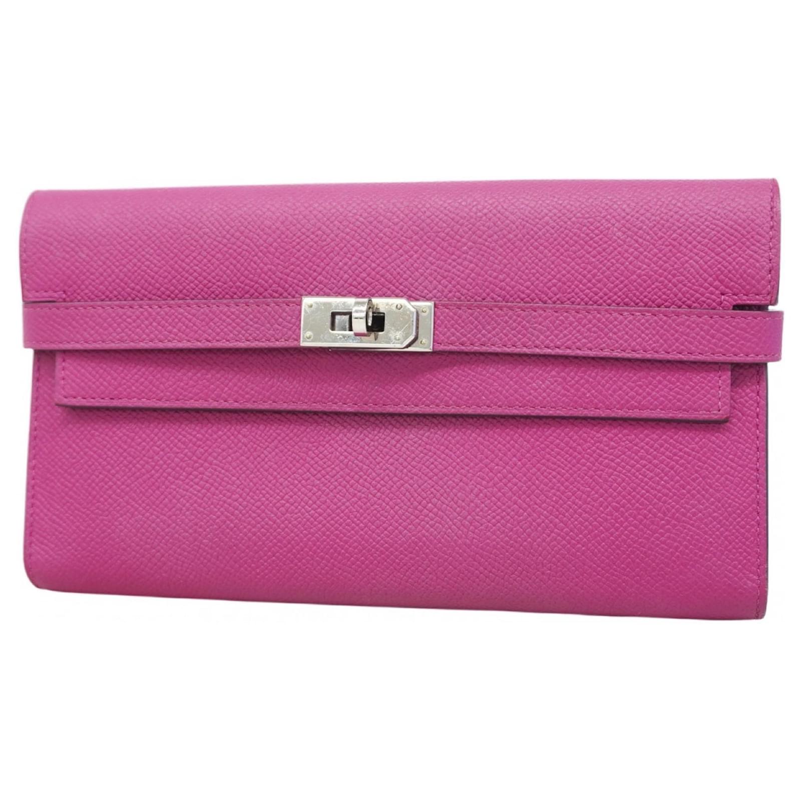Hermès Hermes Long Wallet in Rose Purple Leather ref.2230869 - Joli Closet