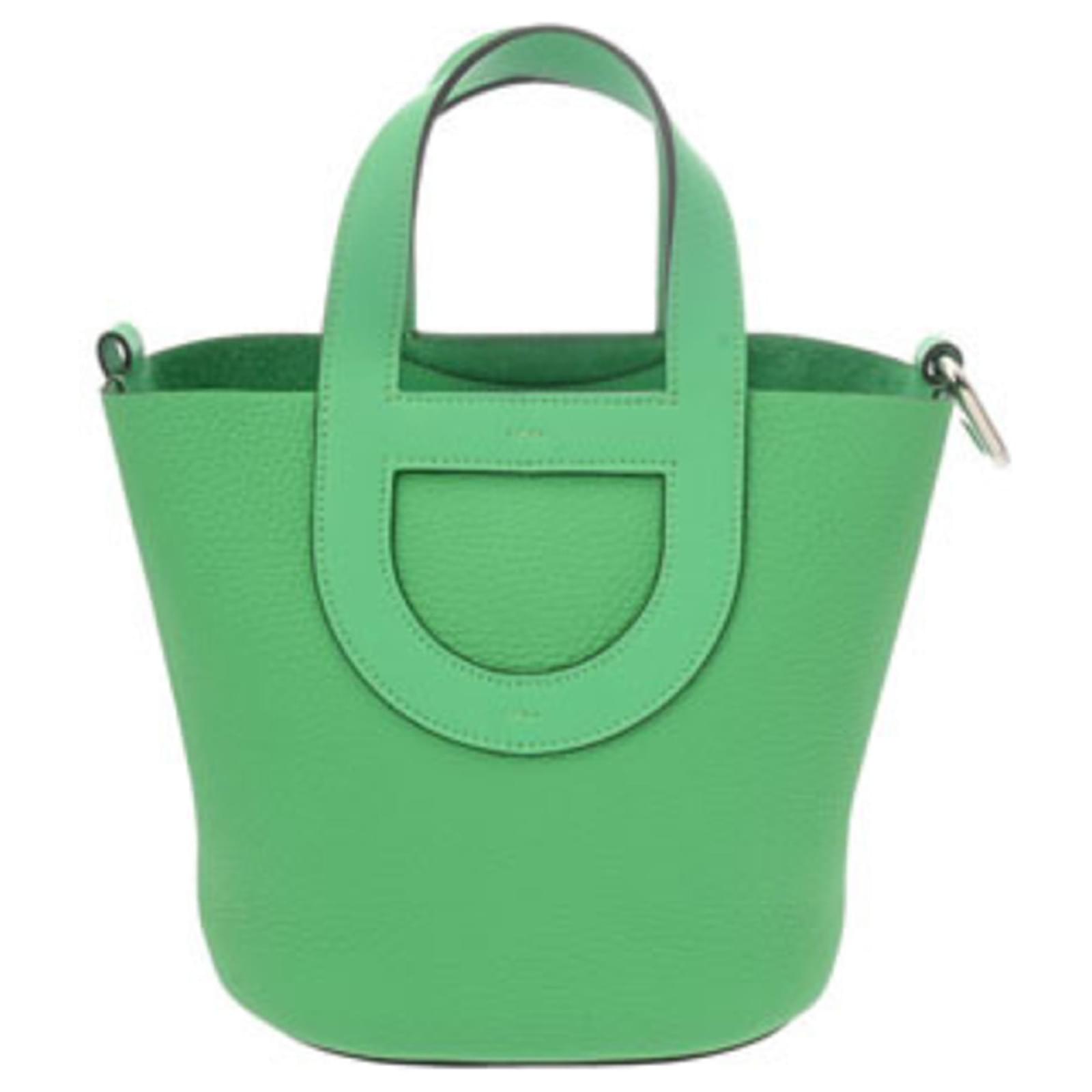 Hermès Hermes In the Loop 18 Handbag Light green Leather ref.2231428 ...