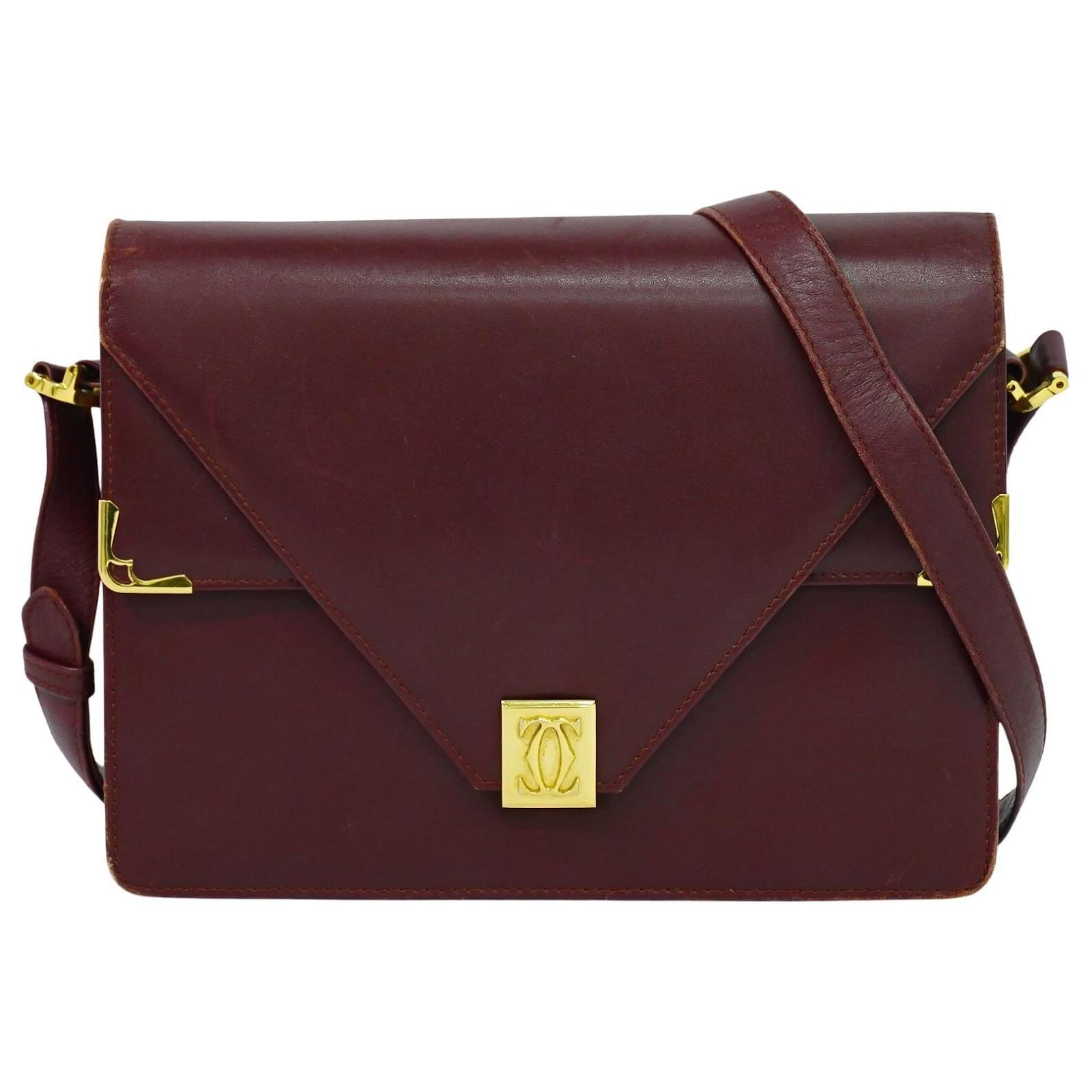 Cartier Must de Cartier Dark red Leather ref.2233176 - Joli Closet