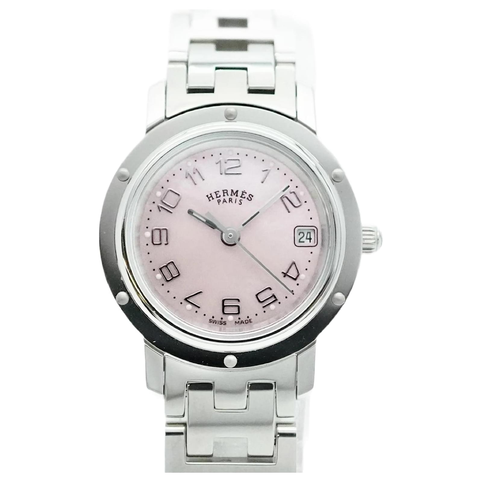Hermès Hermes Clipper CL42.10 Pink Dial Watch for Women ref.2233374 ...