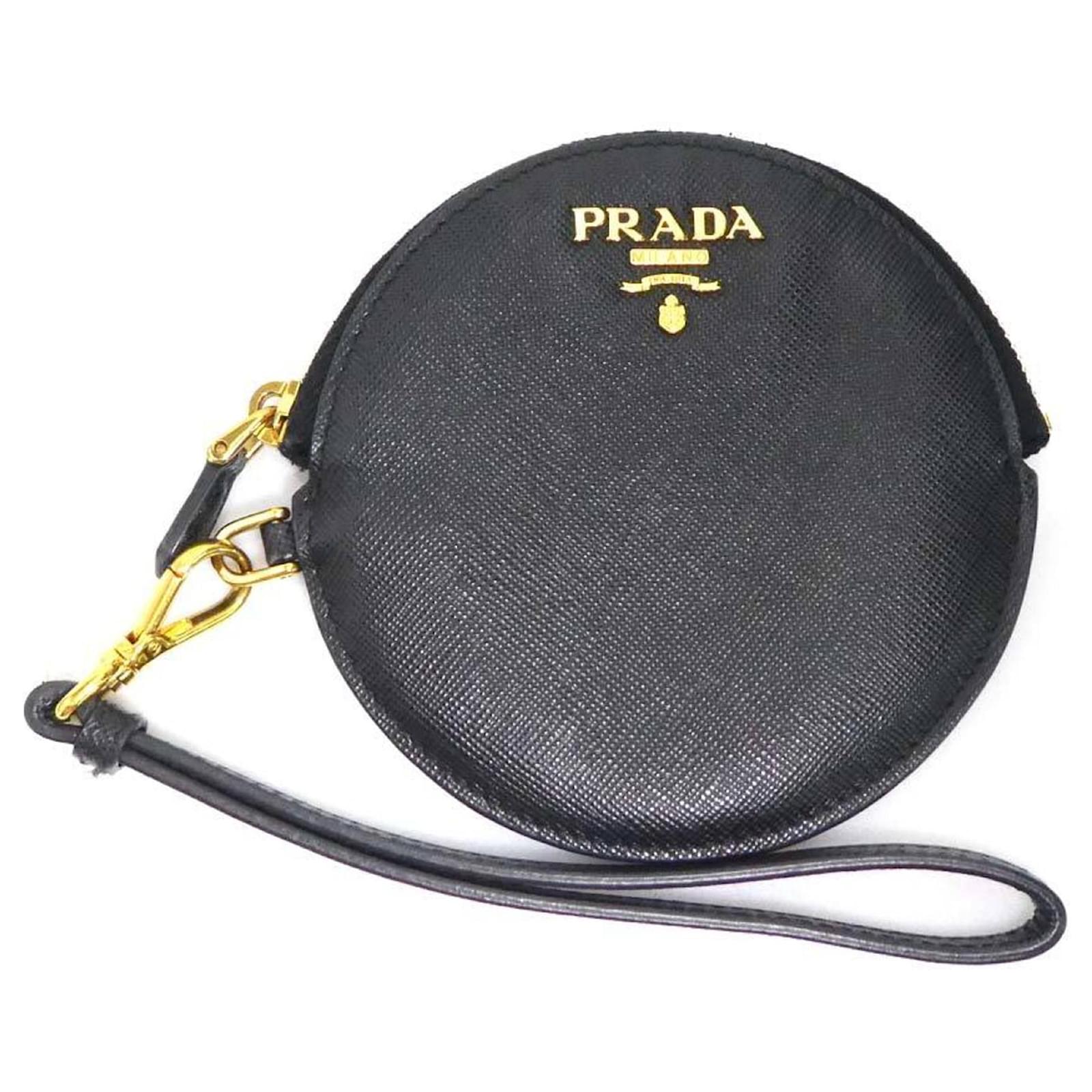 Prada Leather Coin Purse Black ref.2234409 - Joli Closet