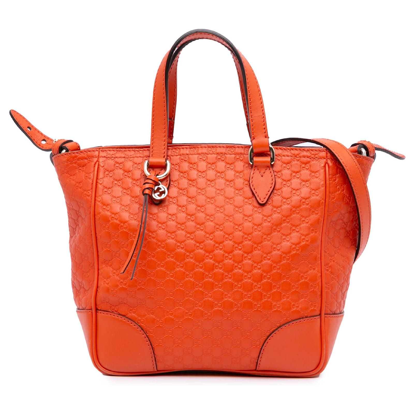 Gucci Orange Small Microguccissima Bree Satchel Leather Pony-style ...
