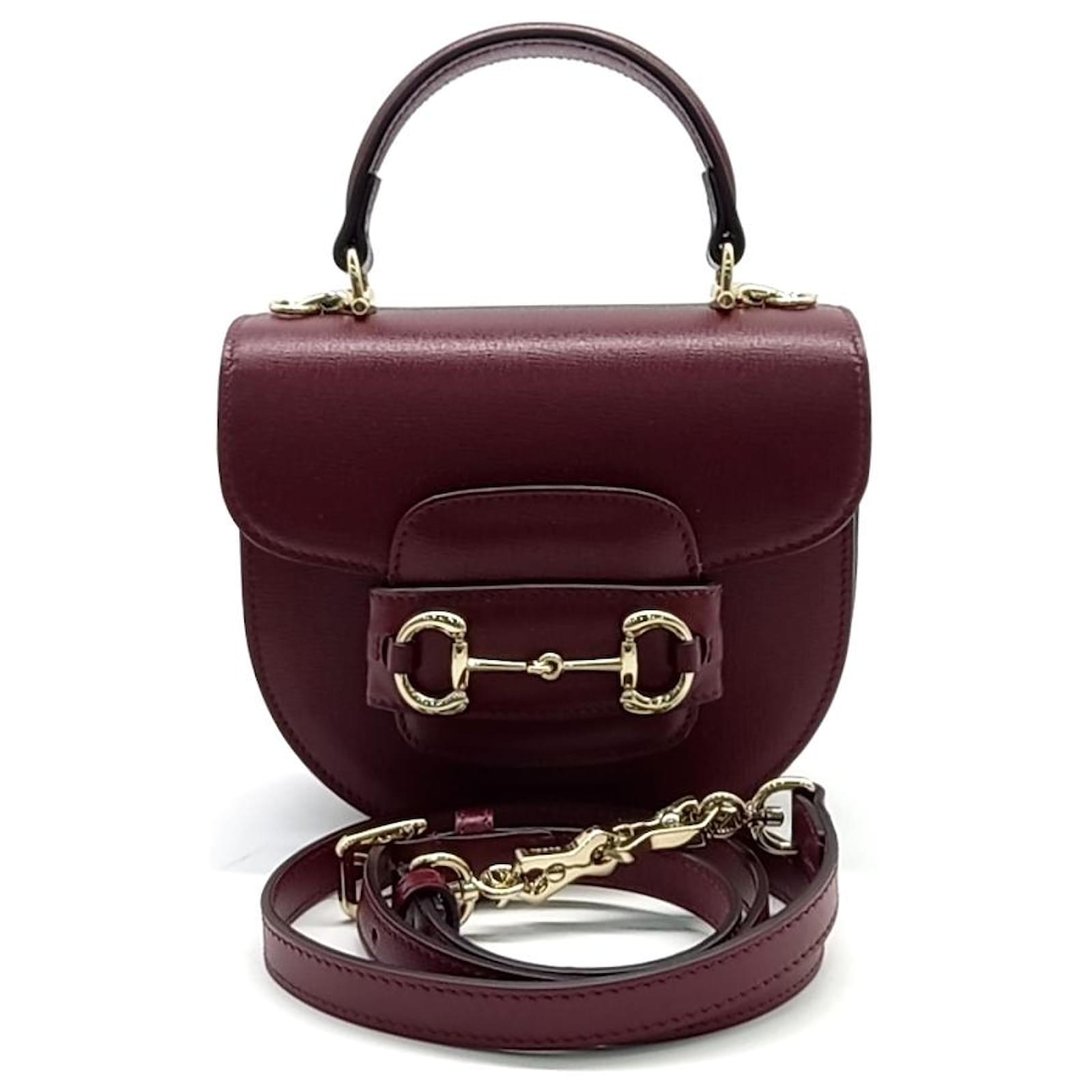 Gucci 1955 Horsebit Mini Top Handle Bag Red Leather ref.2237586 - Joli ...