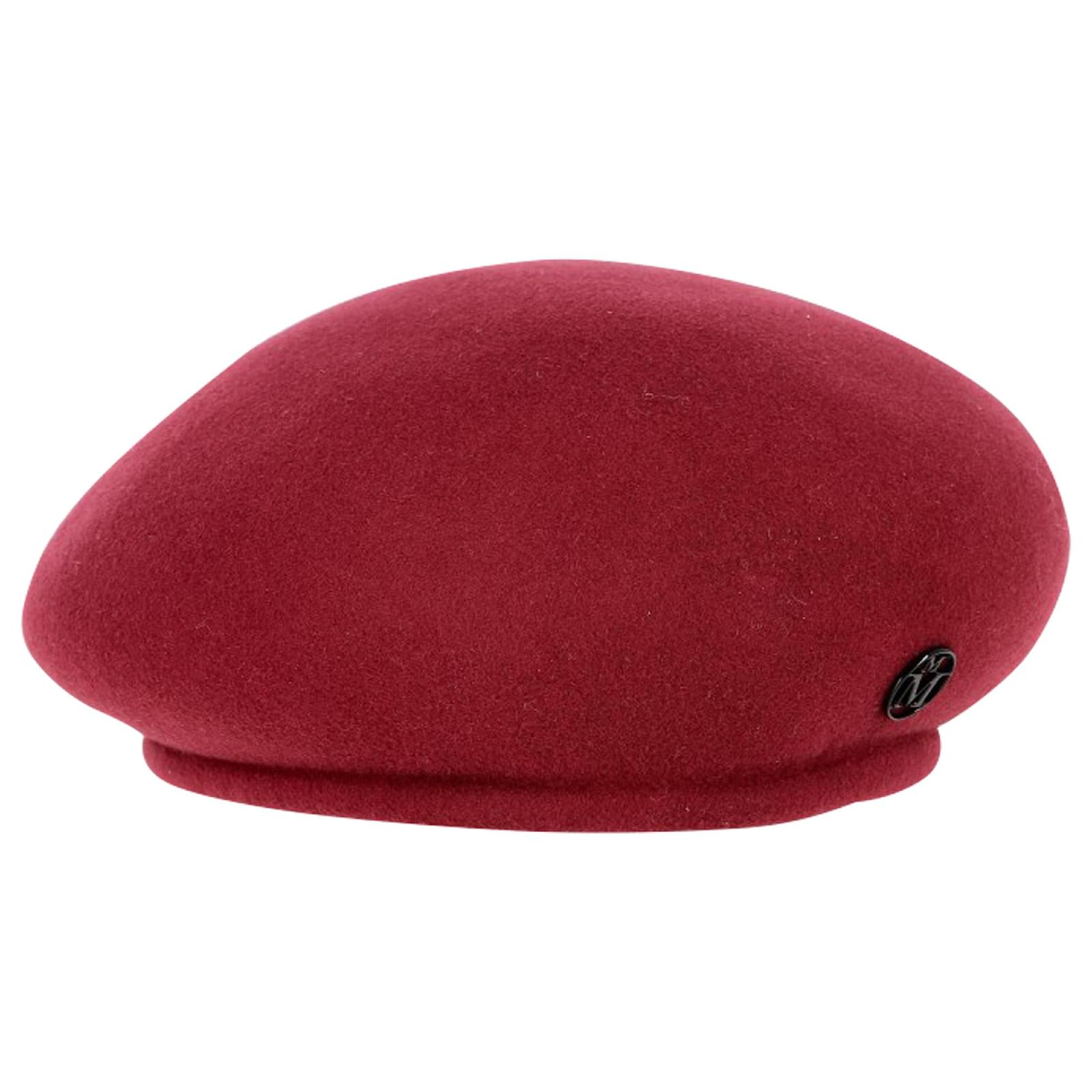 Maison Michel Bonnie Beret in Red Wool ref.2237595 - Joli Closet