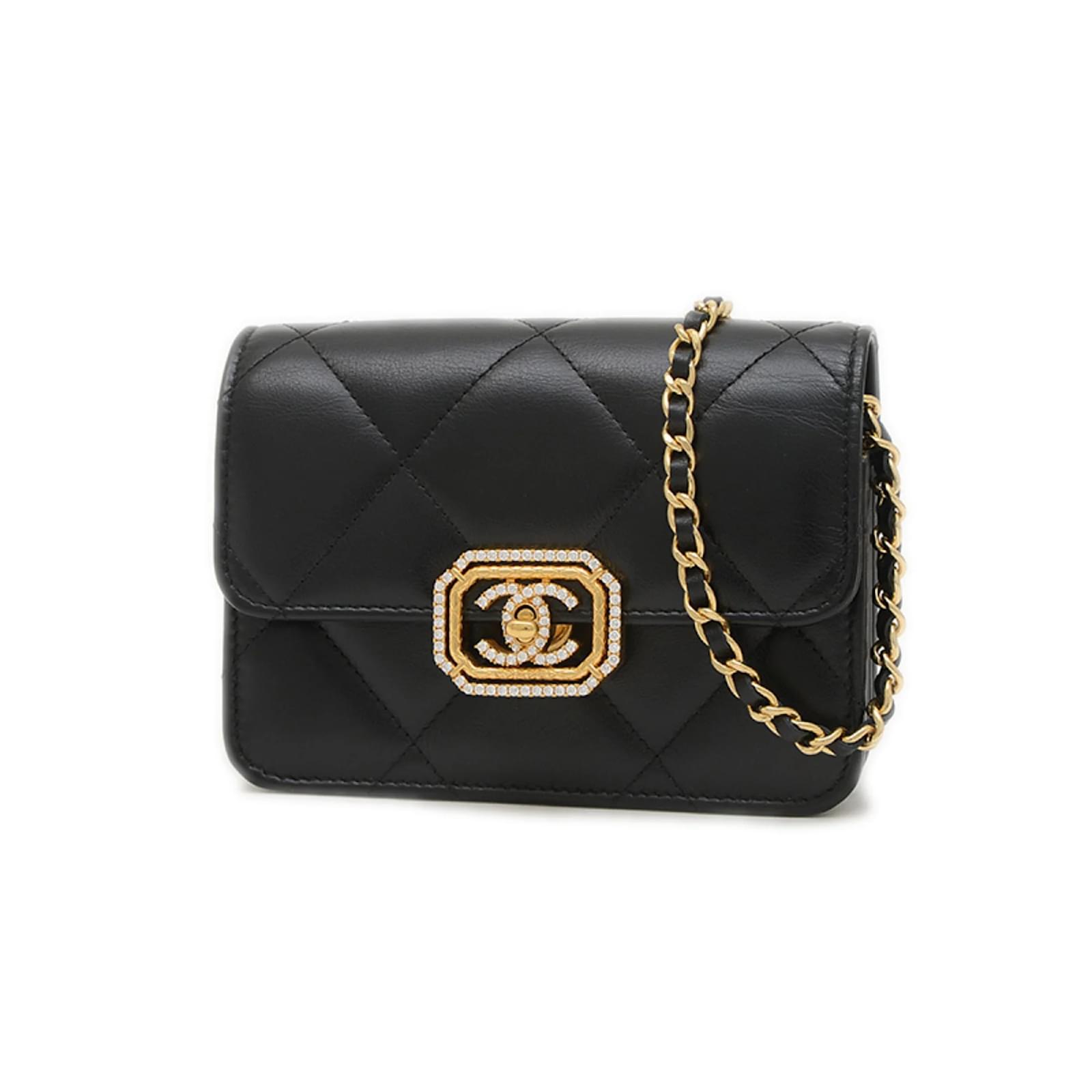 Chanel Matelasse Mini Flap Bag Black Leather ref.2238302 - Joli Closet