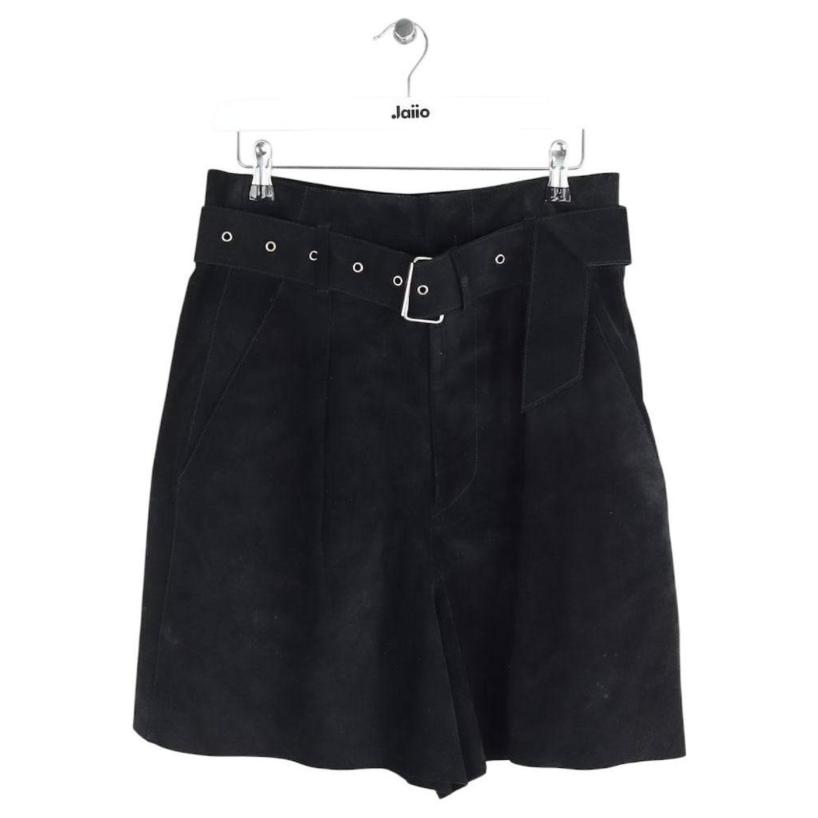 Isabel Marant Leather Bermuda Black ref.2238765 - Joli Closet