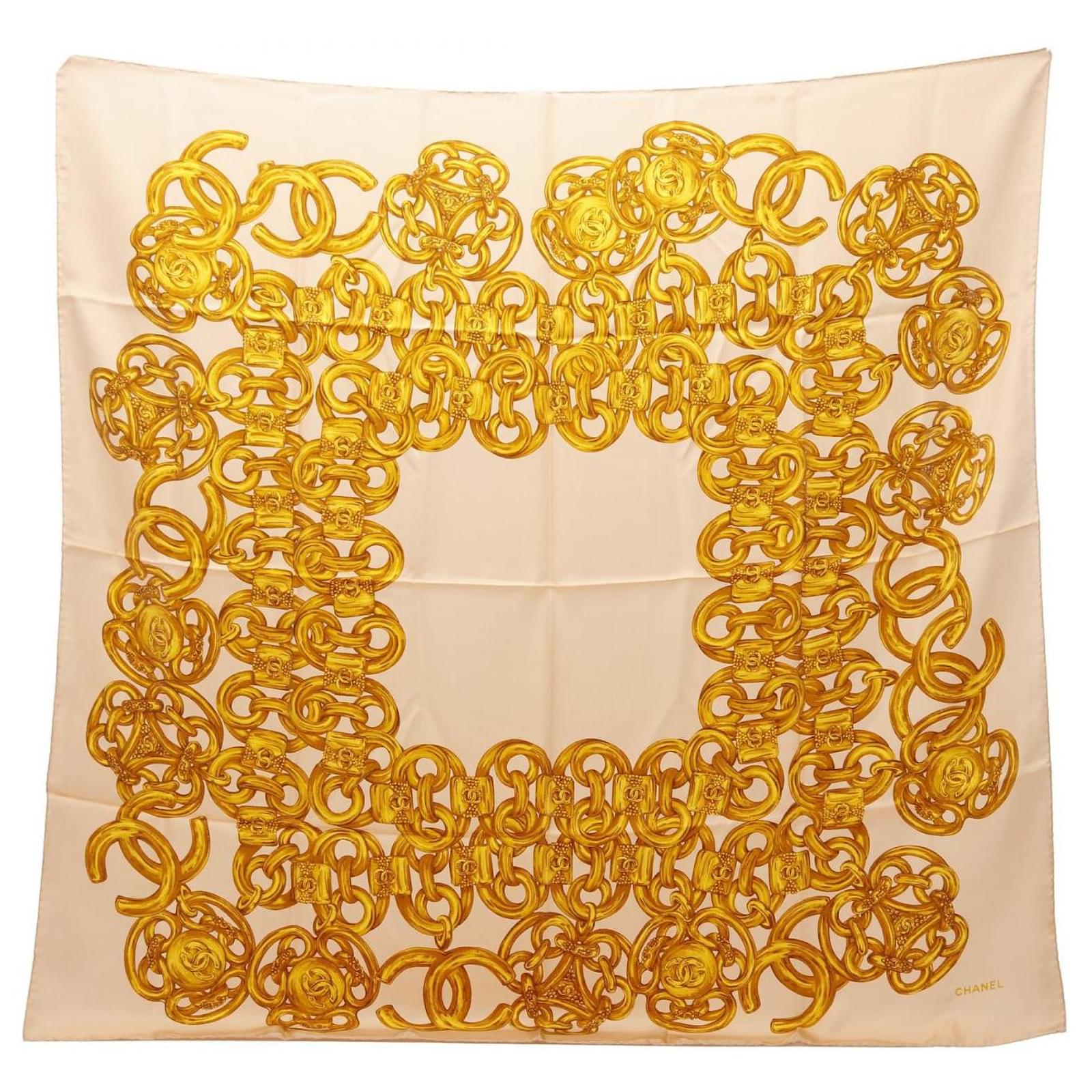 Chanel Coco Mark Silk Scarf Pink ref.2239698 - Joli Closet