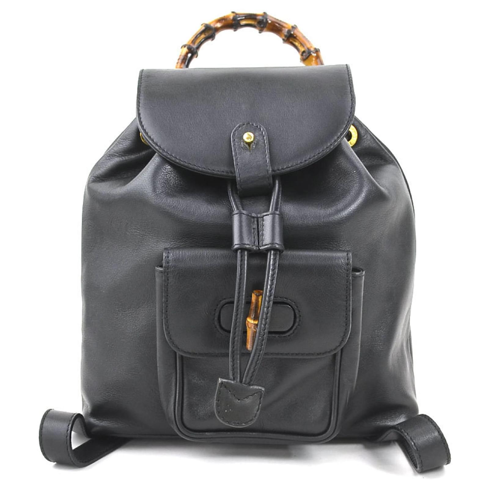 Gucci Black Leather Backpack ref.2247608 - Joli Closet