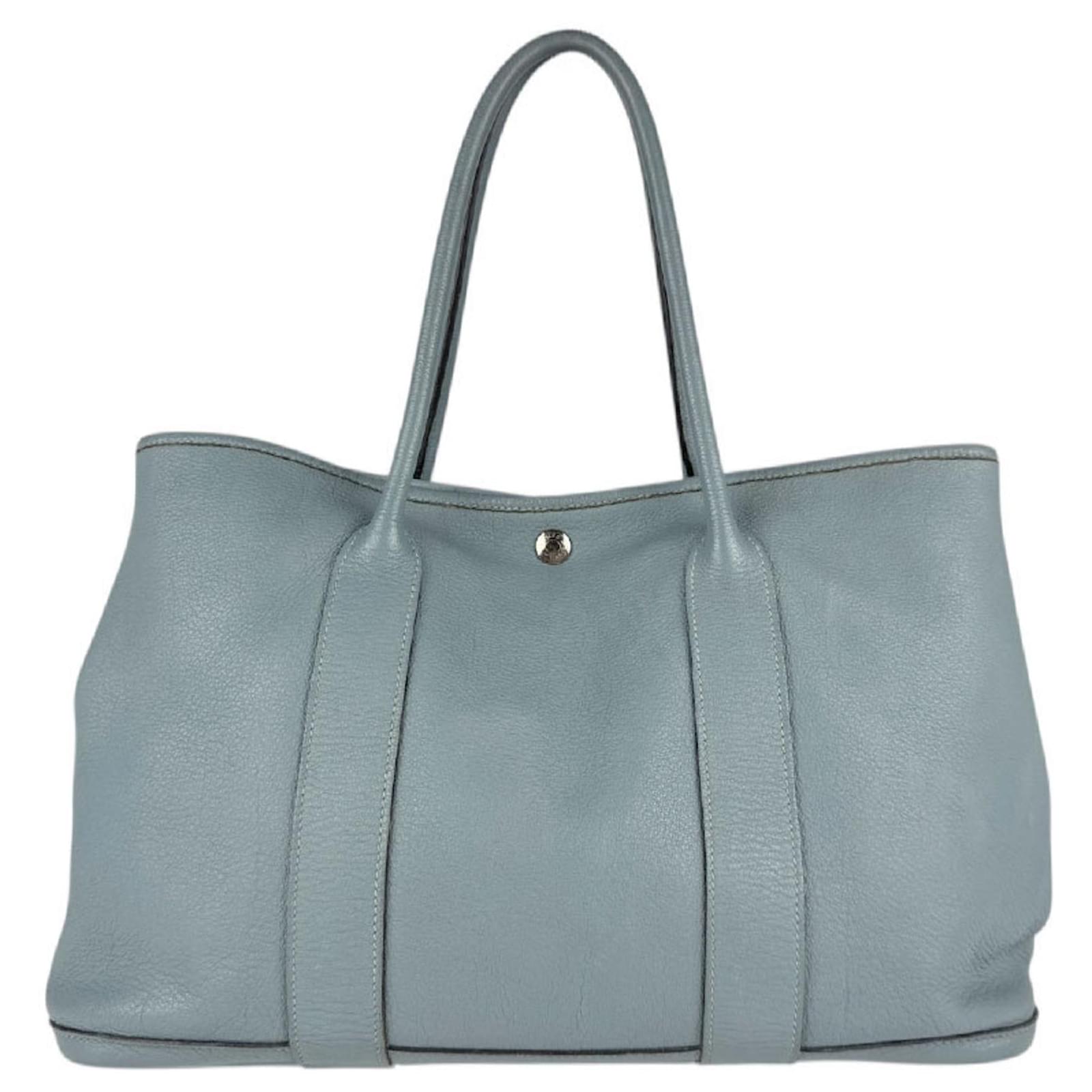 Hermès Hermes Negonda Leather Tote Bag Light blue ref.2247676 - Joli Closet
