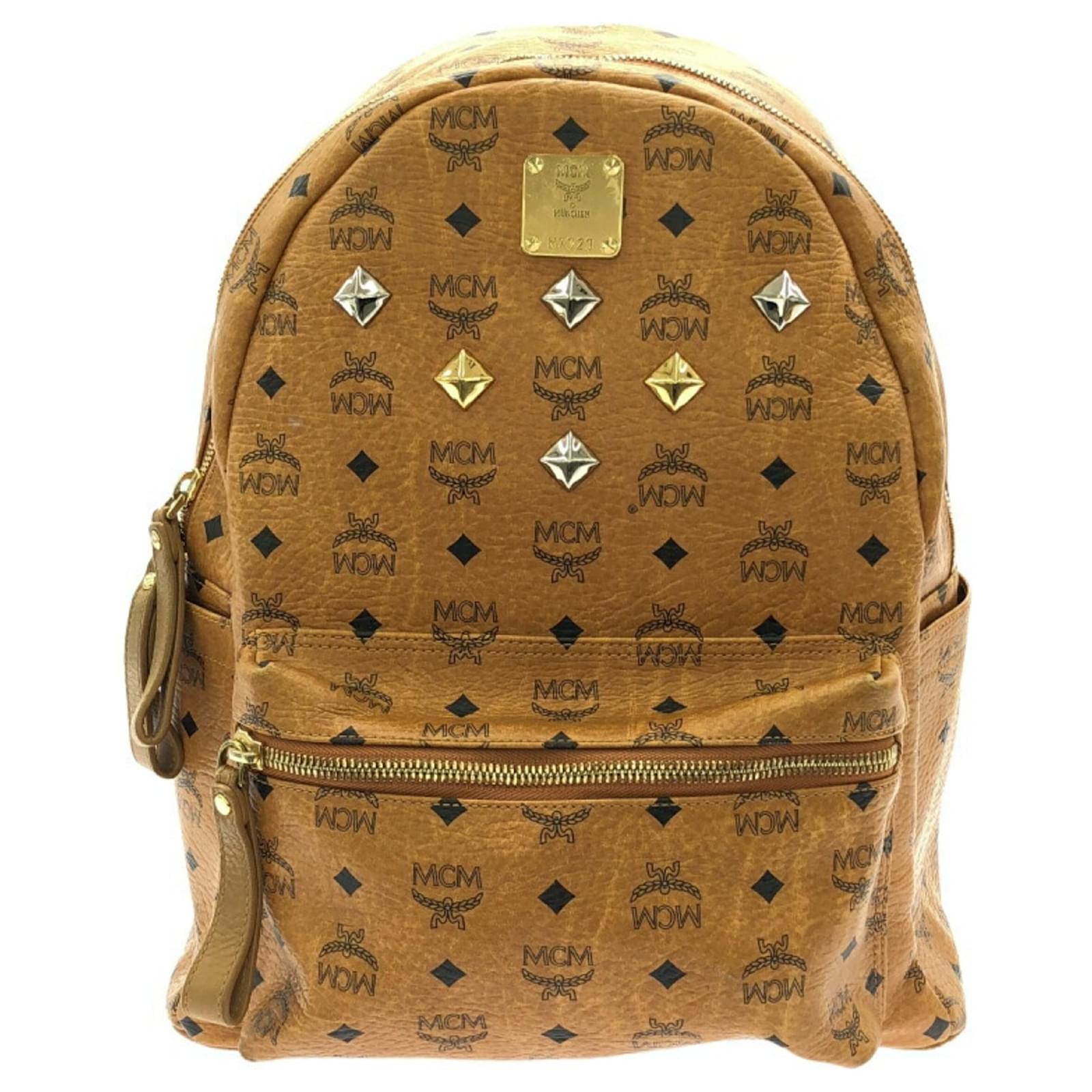 MCM Studded Backpack Camel ref.2248386 - Joli Closet