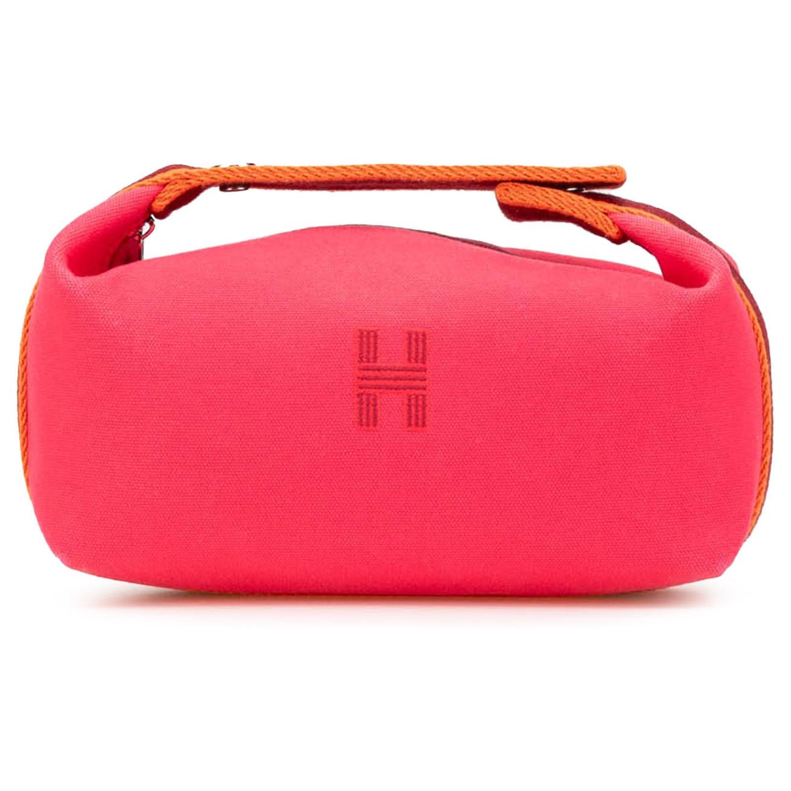 Hermès Pink Small Toile Bride A Brac Case Cloth Cloth ref.2250445 ...