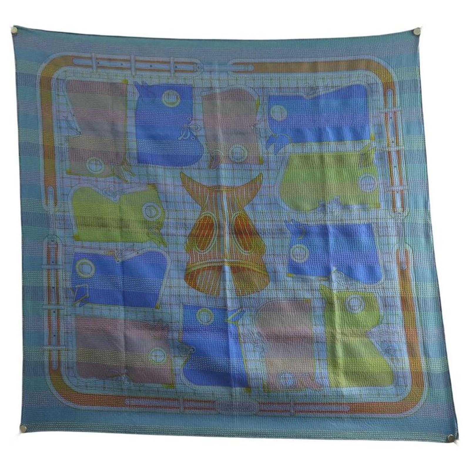 Hermès NEW RARE HERMES CAMAILS SCARF LIMITED EDITION INDIGO NATURAL ...