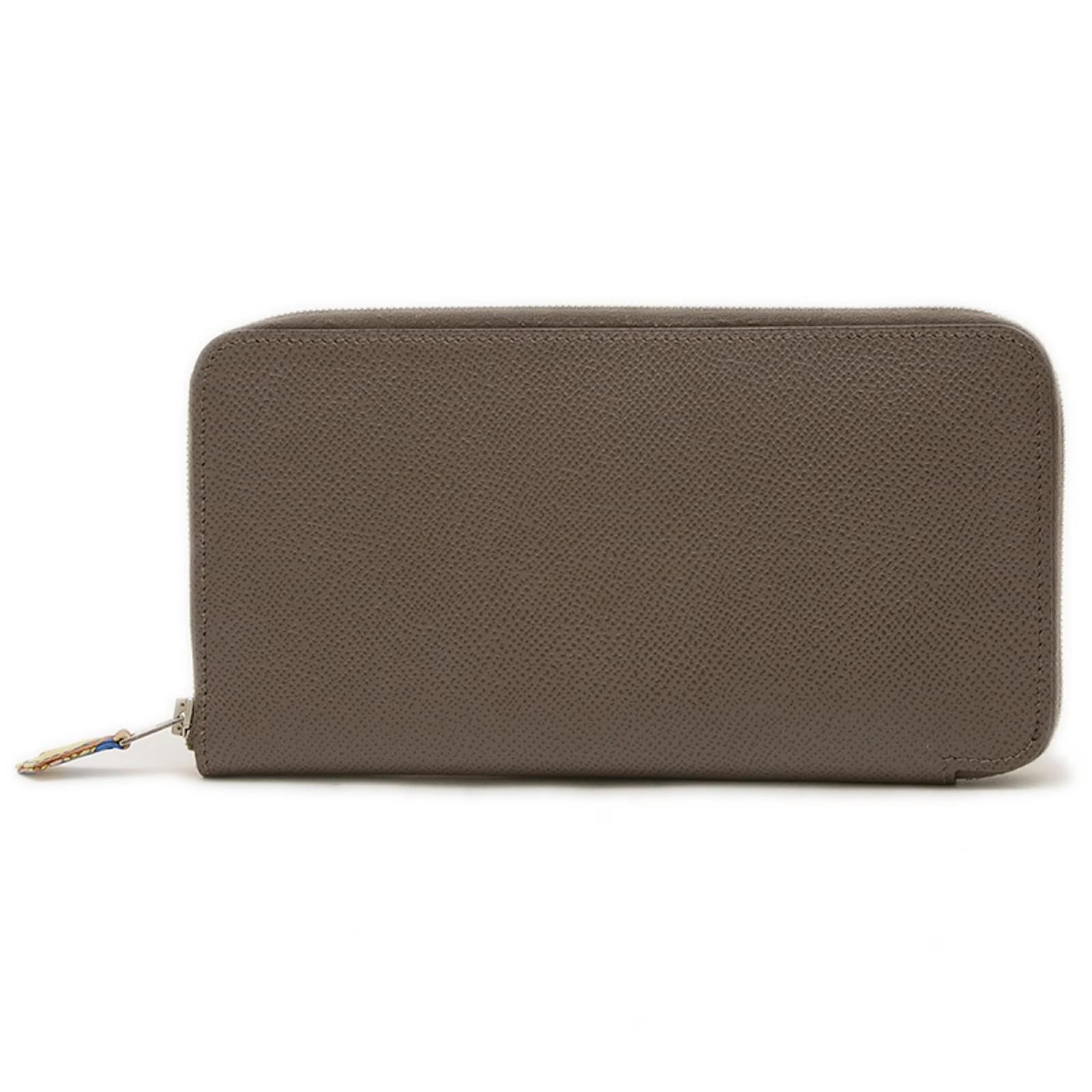 Hermès Hermes Azap Long Wallet in Etoupe Gray Taupe Leather ref.2253552 ...