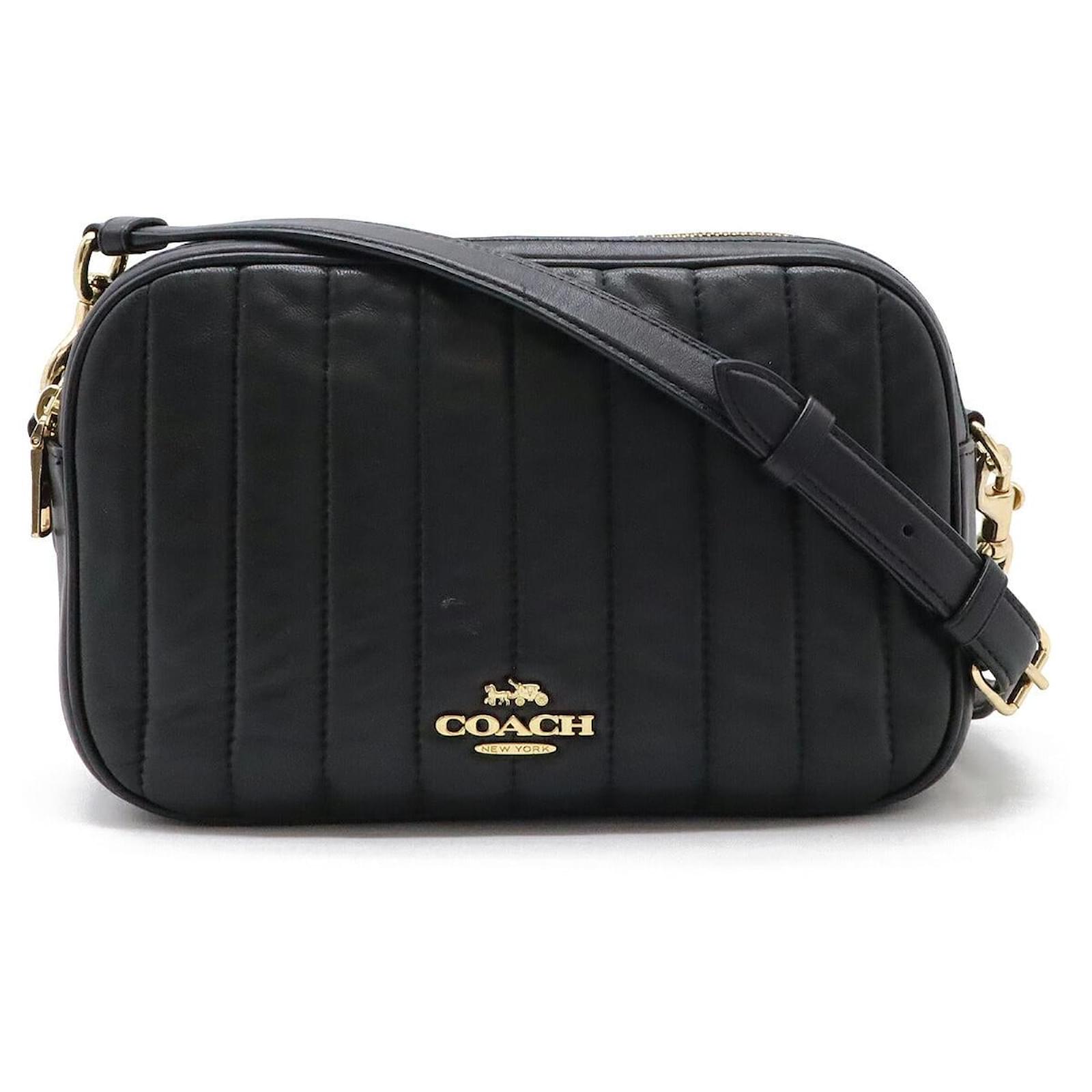 Coach Quilted Leather Puffy Linear Jess 2way Crossbody Bag C1569 Black ...