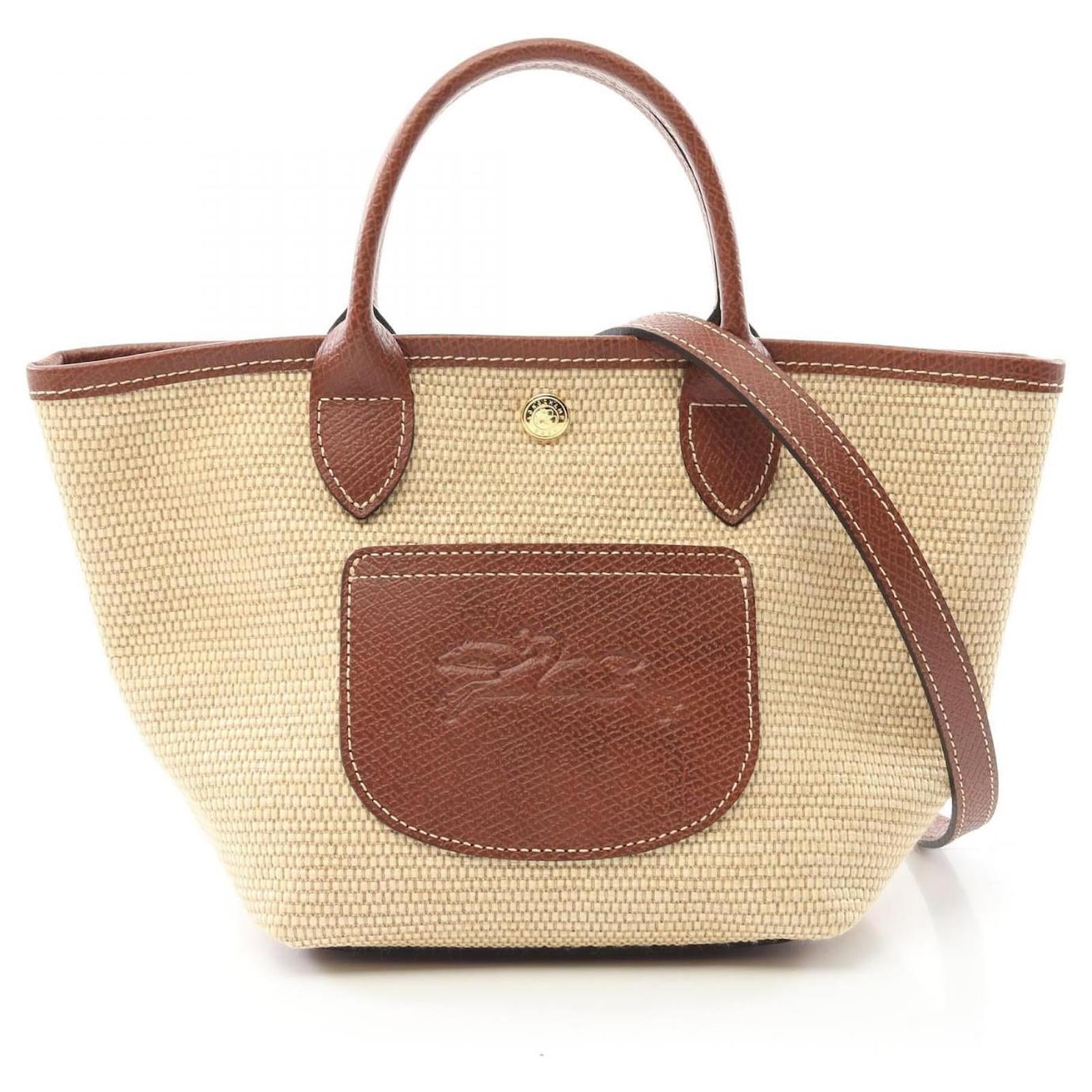Longchamp Canvas Le Pliage XS 2way Bag 10307HGK035XS Brown Beige Cloth ...