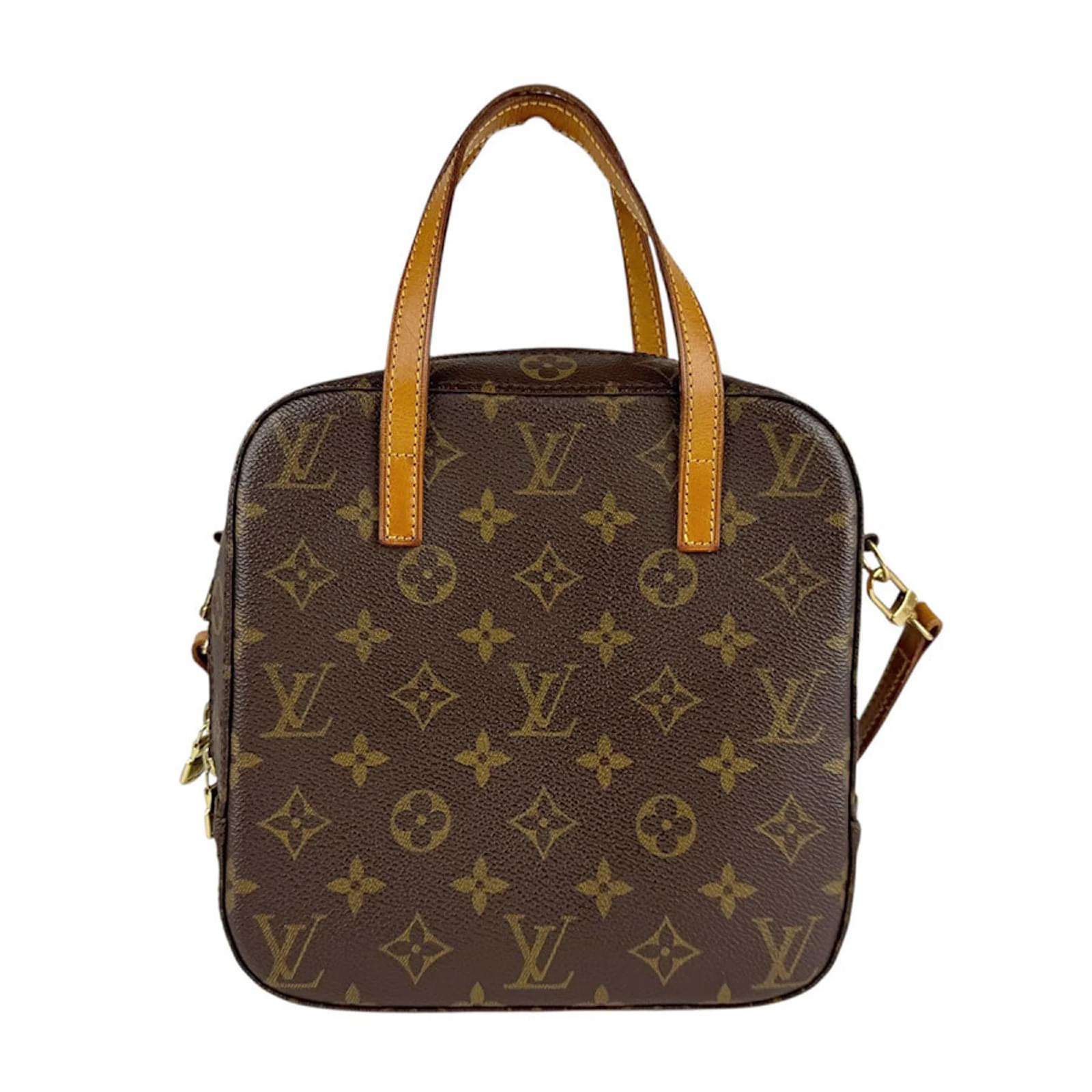 Louis Vuitton Monogram Spontini Handbag Brown Patent leather ref ...