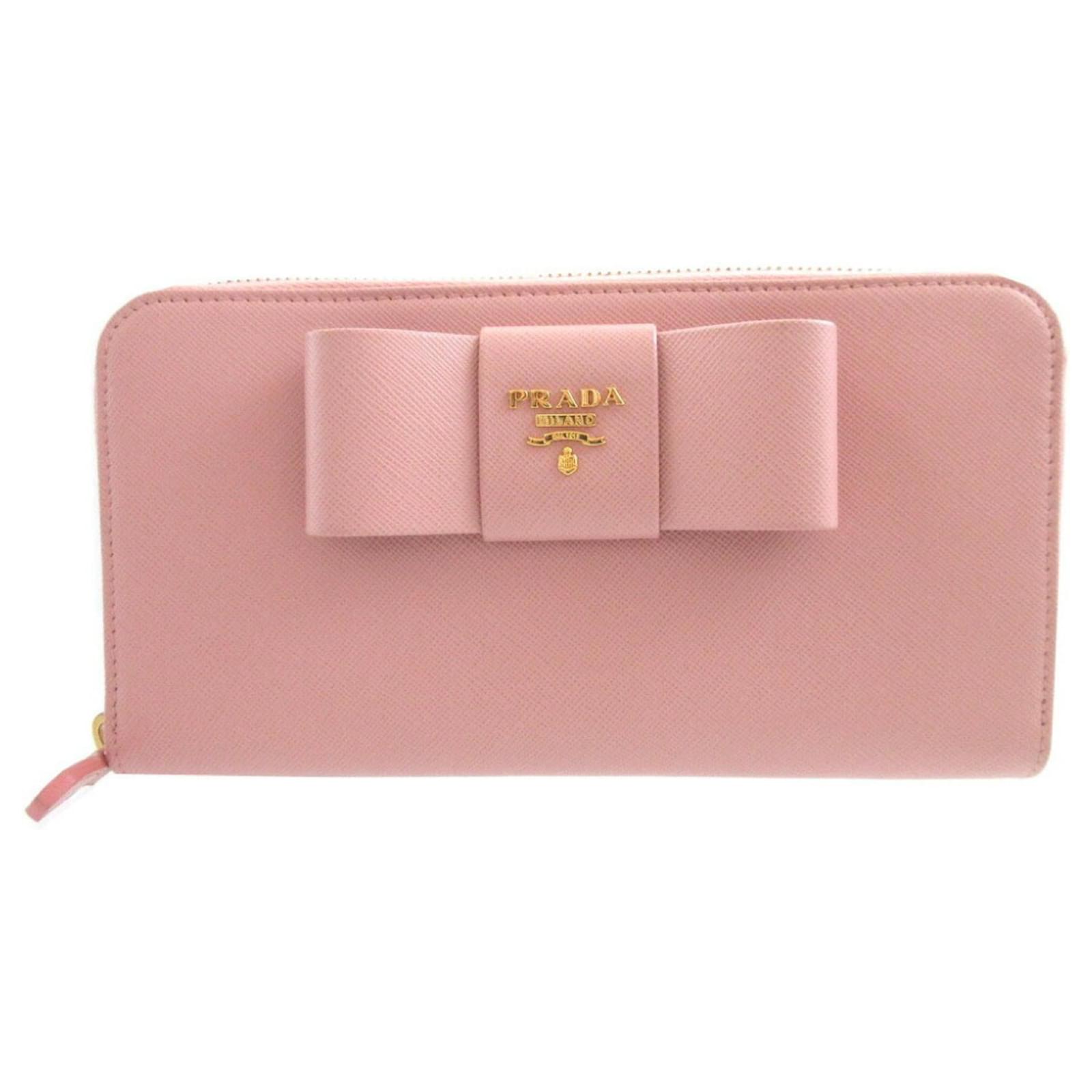 Prada Pink Saffiano Leather Long Wallet ref.2269289 - Joli Closet