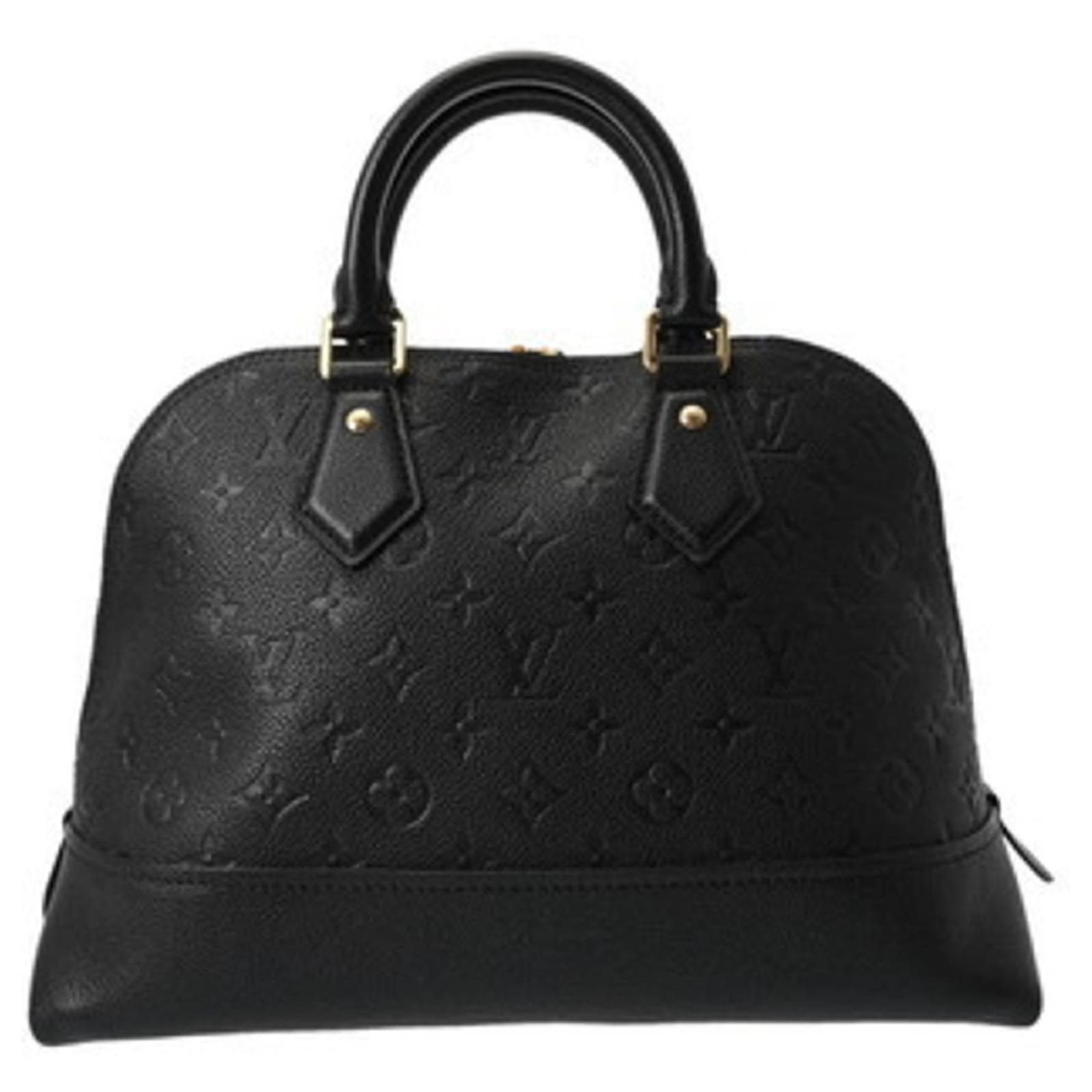 Louis Vuitton Monogram Empreinte Neo Alma PM Handbag Black Cloth ref ...